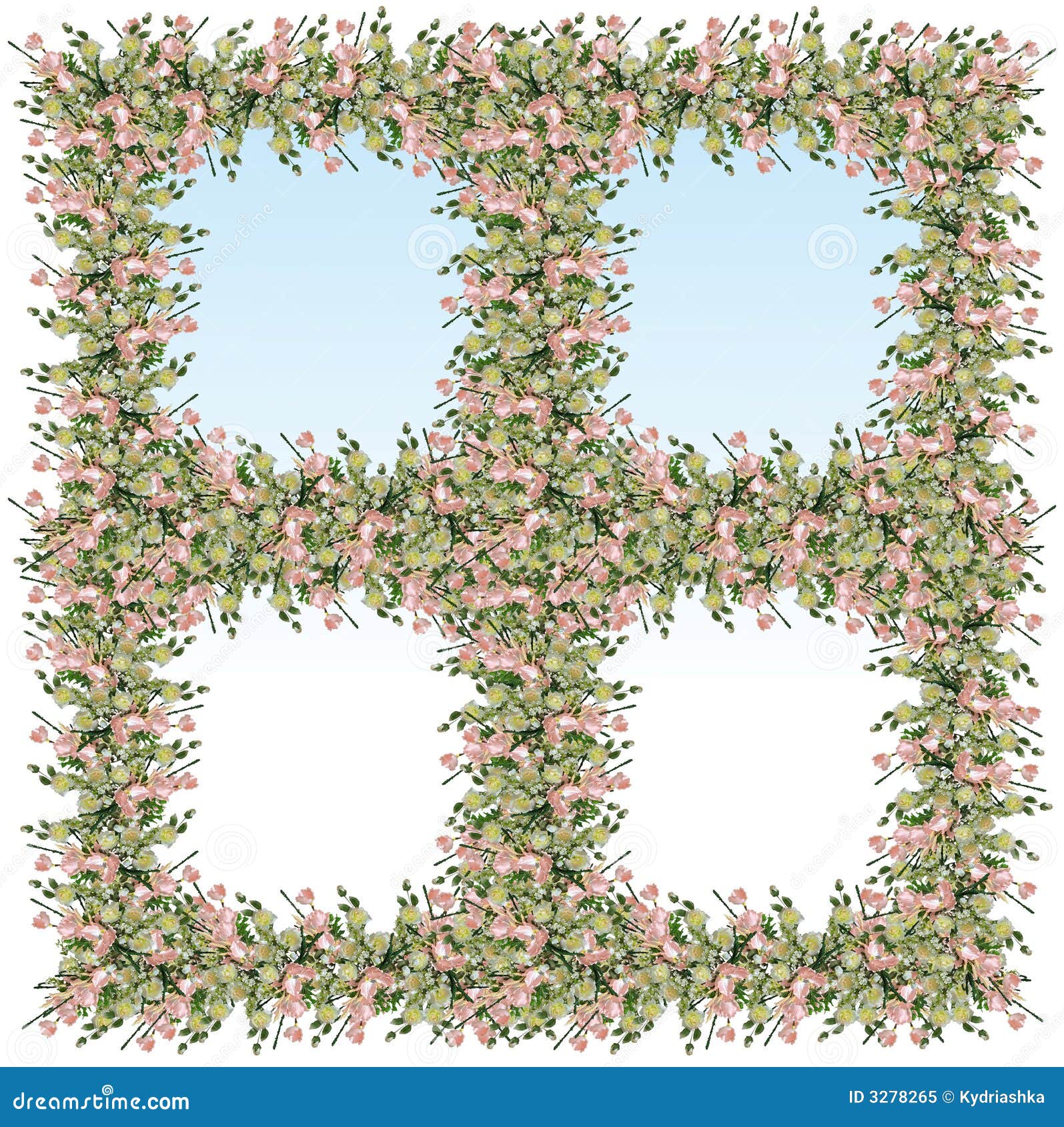 Abstract Flower Border Picture. Image: 3278265