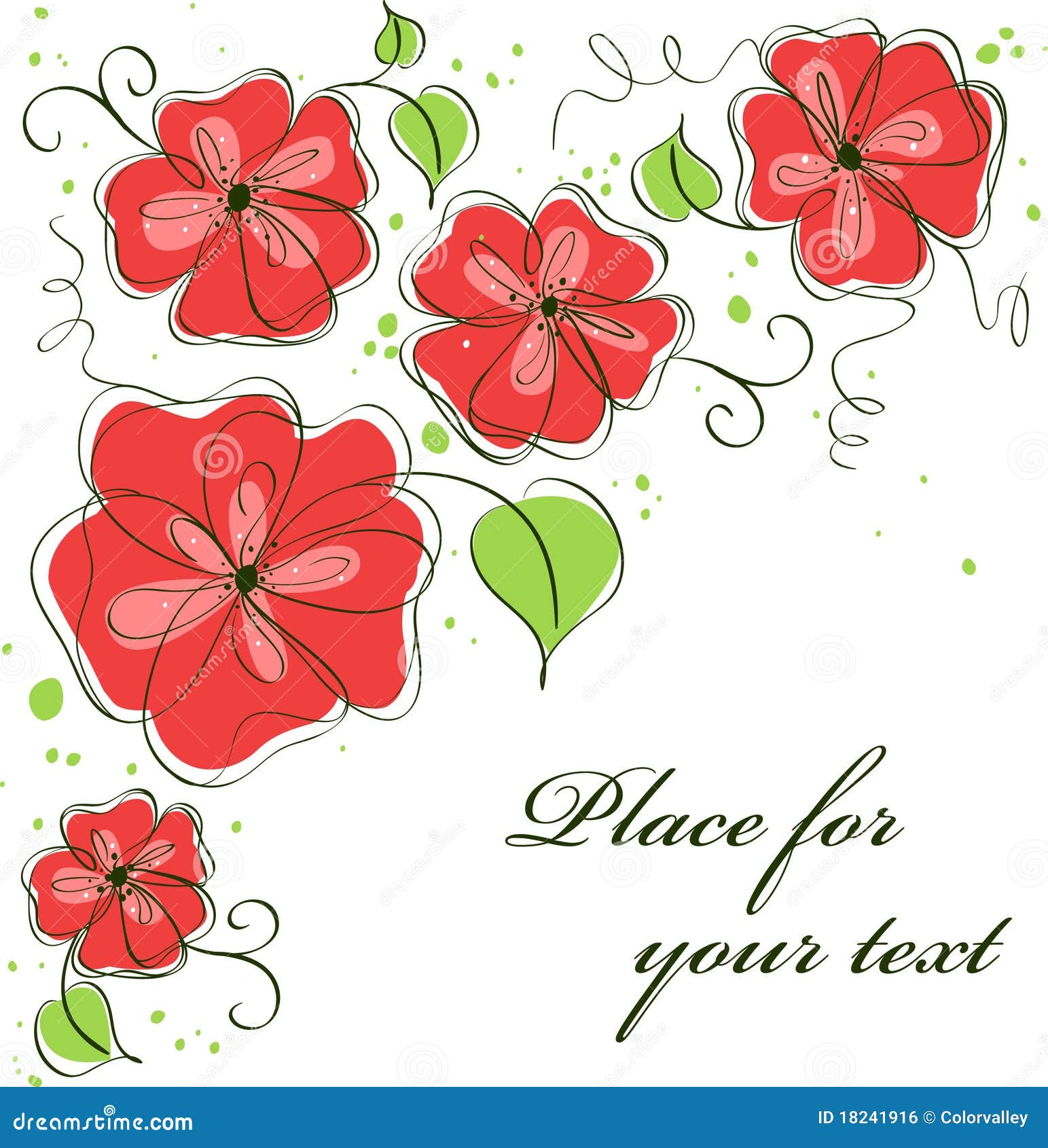 Abstract flower card stock vector. Illustration of foliage - 18241916