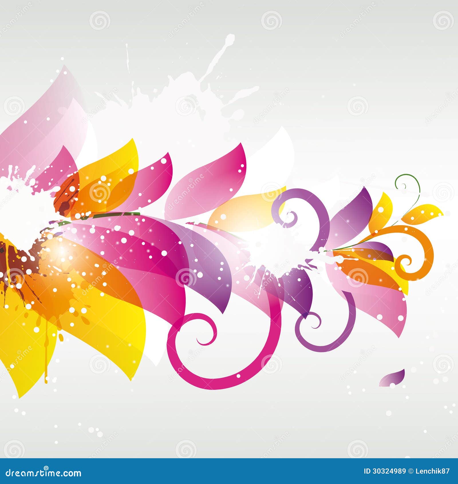 Abstract flower color stock illustration. Illustration of post - 30324989
