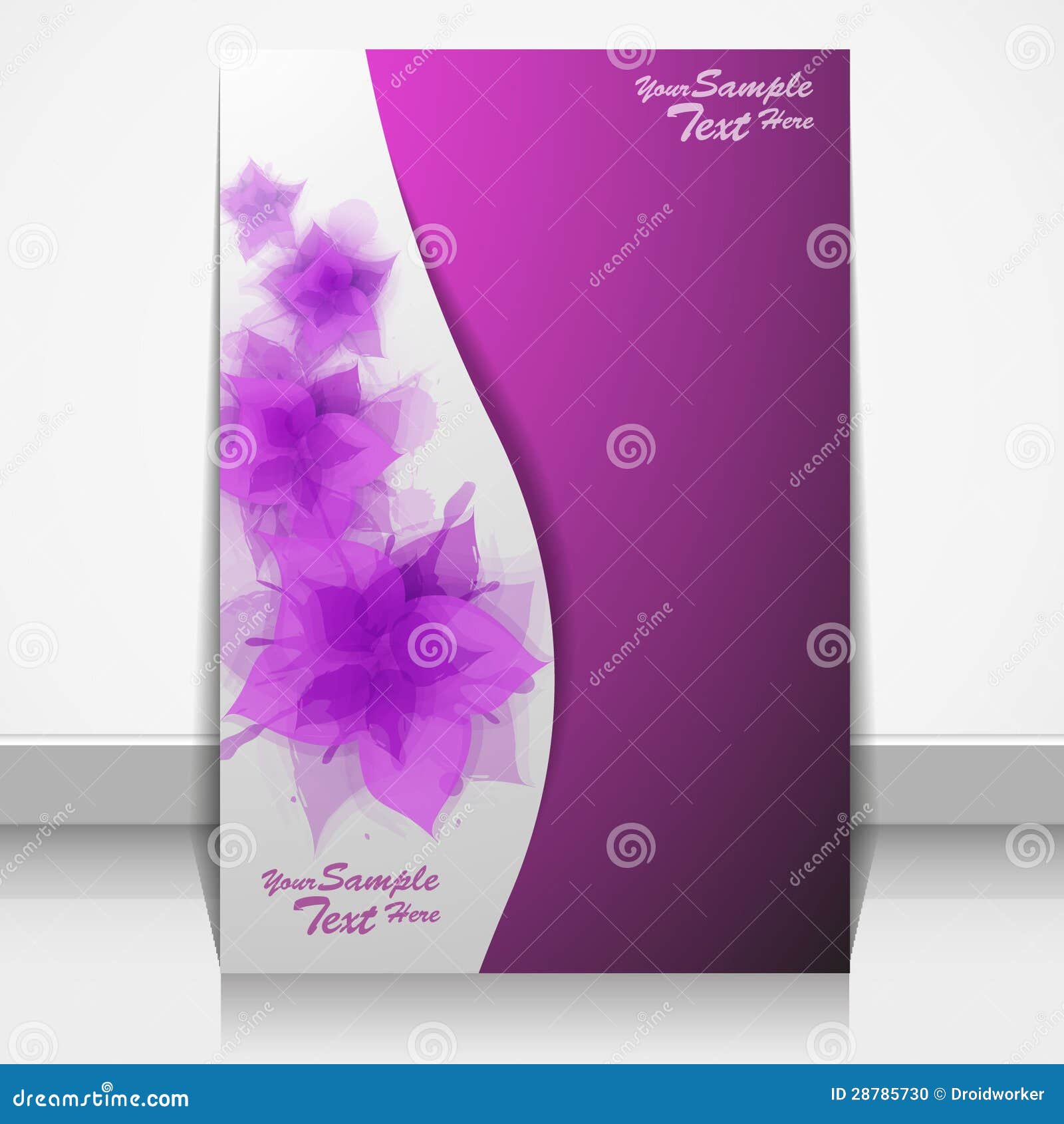 Abstract Flower Cover Template Stock Vector - Illustration of backdrop ...