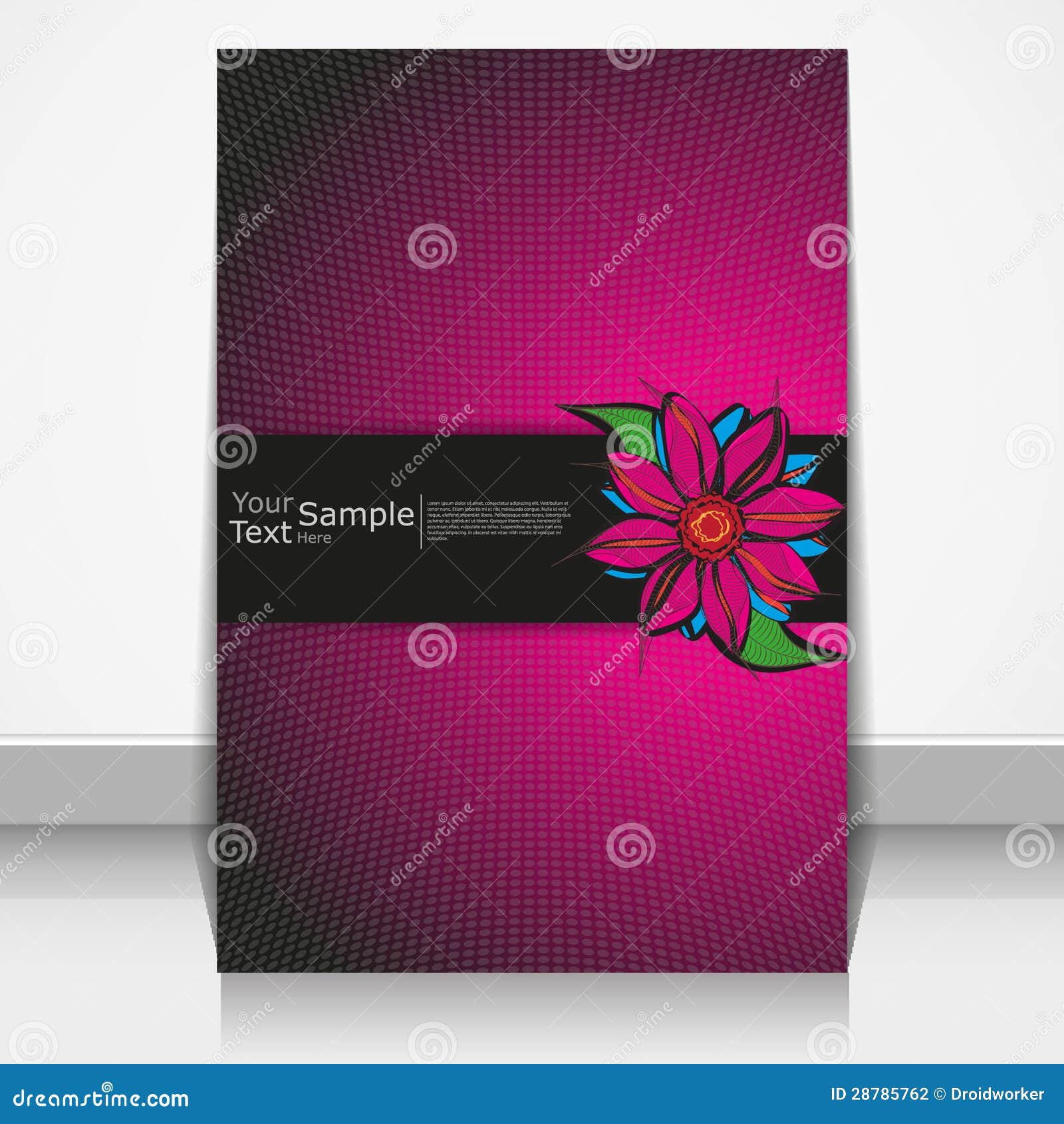 Abstract Flower Cover Template Stock Vector - Illustration of design ...