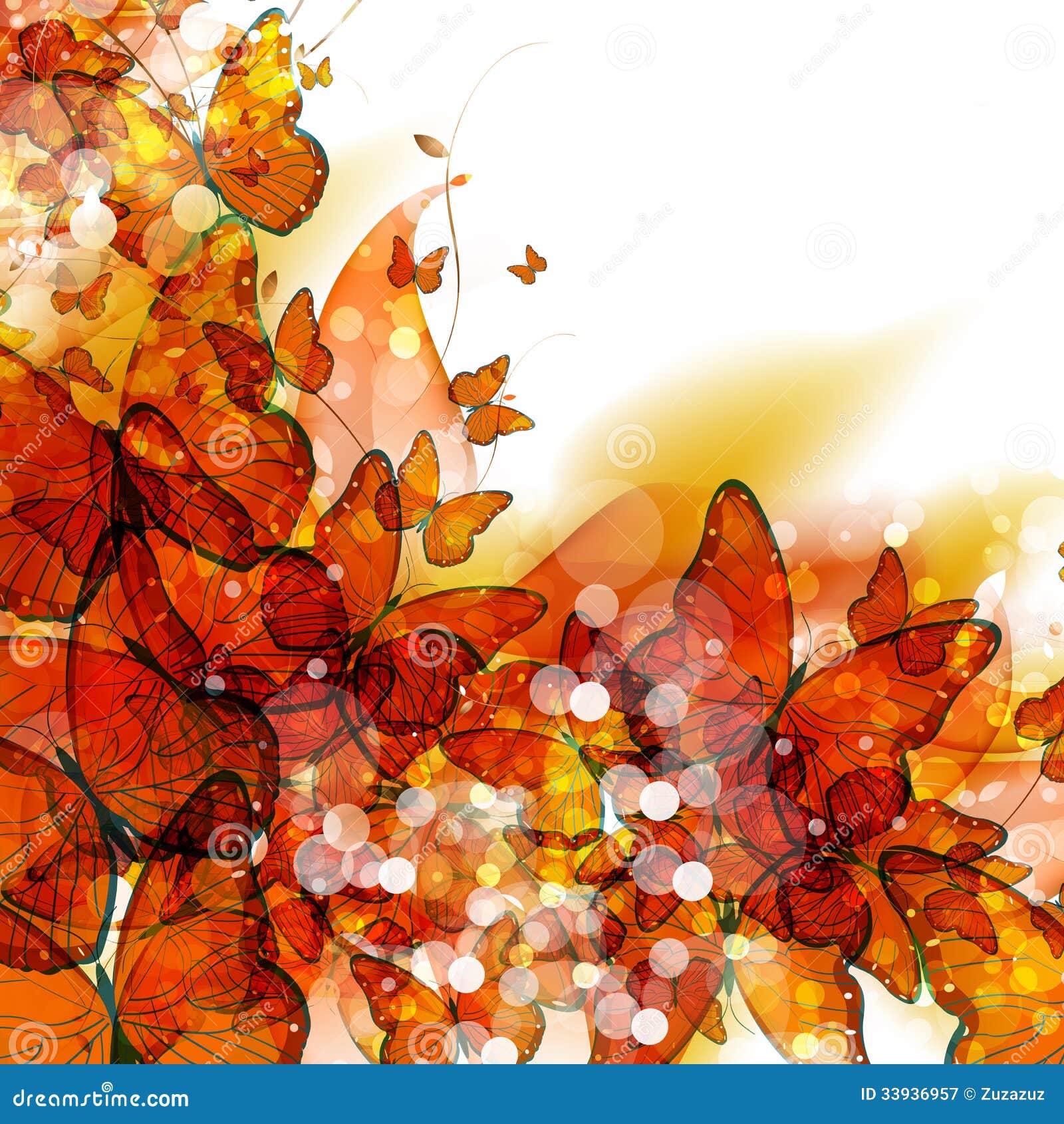 Abstract Flower Design Butterfl Stock Vector - Illustration of cool ...