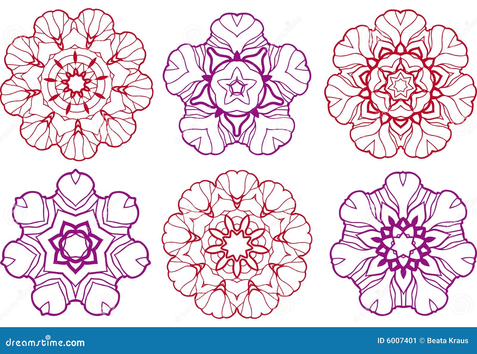 Abstract flower designs stock vector. Illustration of decorative - 6007401
