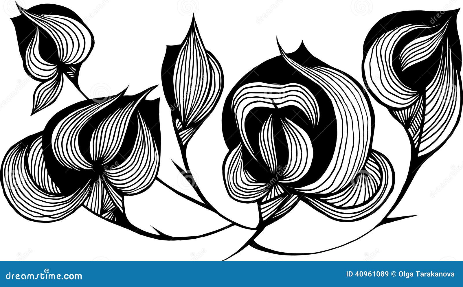 Abstract flower element stock vector. Illustration of garden - 40961089