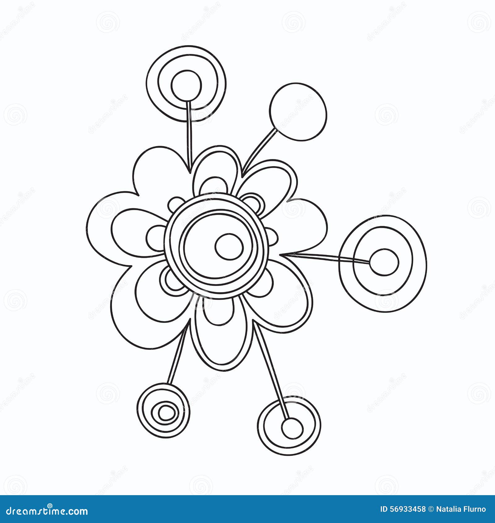 Abstract flower stock vector. Illustration of icon, jewellery - 56933458
