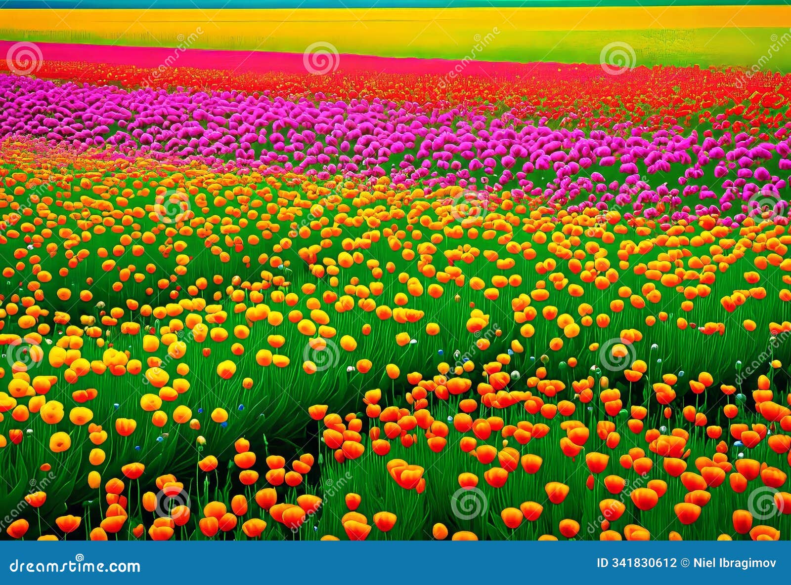 Abstract Flower Field Pattern Background Stock Photo - Image of ...
