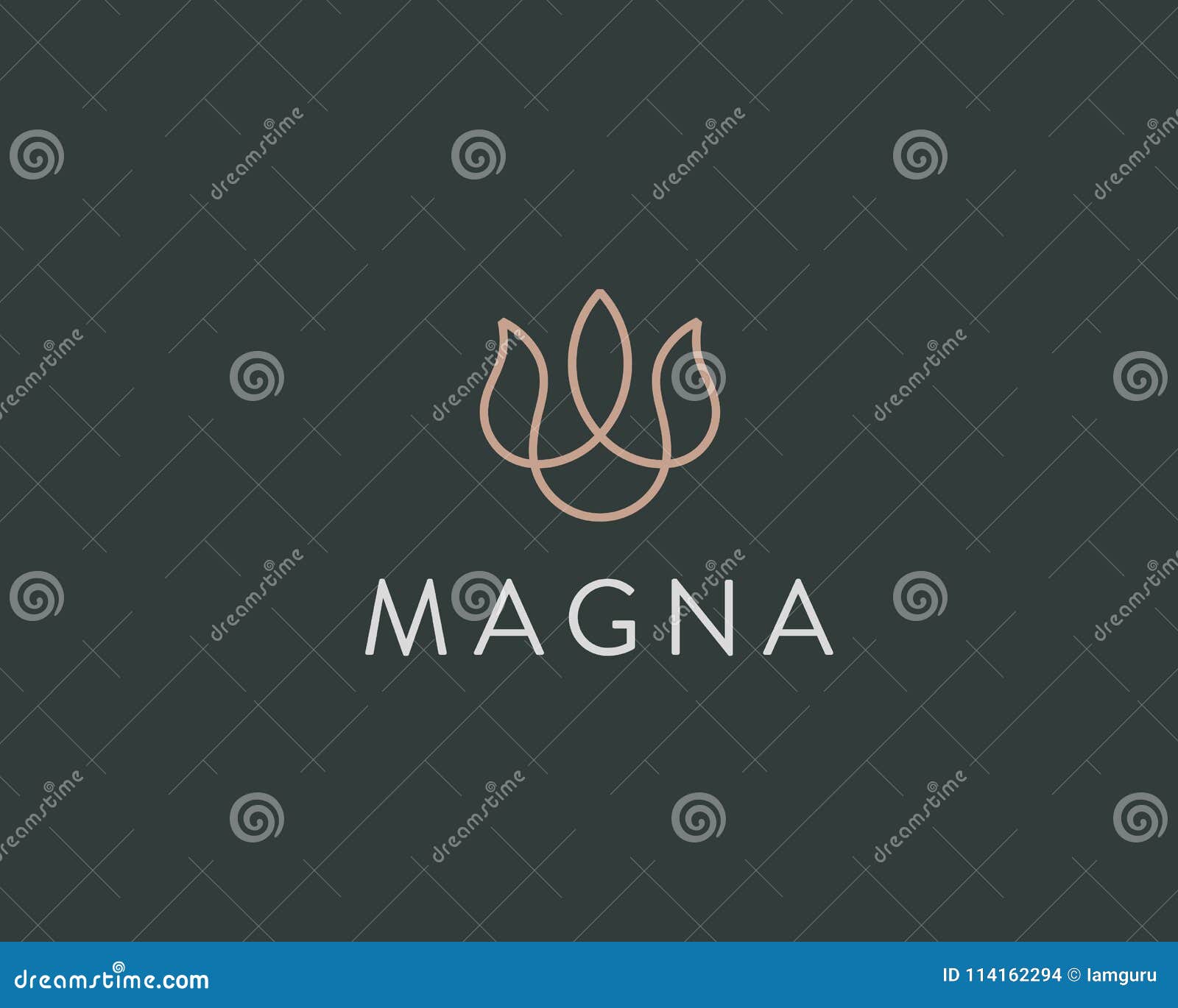 Abstract Flower Fire Logotype. Line Flame Crown Vector Logo ...