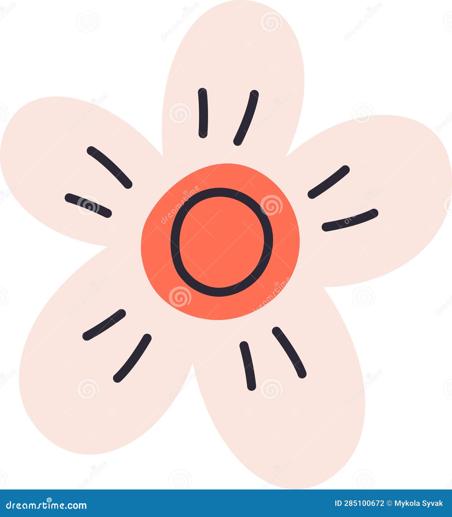 Abstract Flower Head stock vector. Illustration of blossom - 285100672