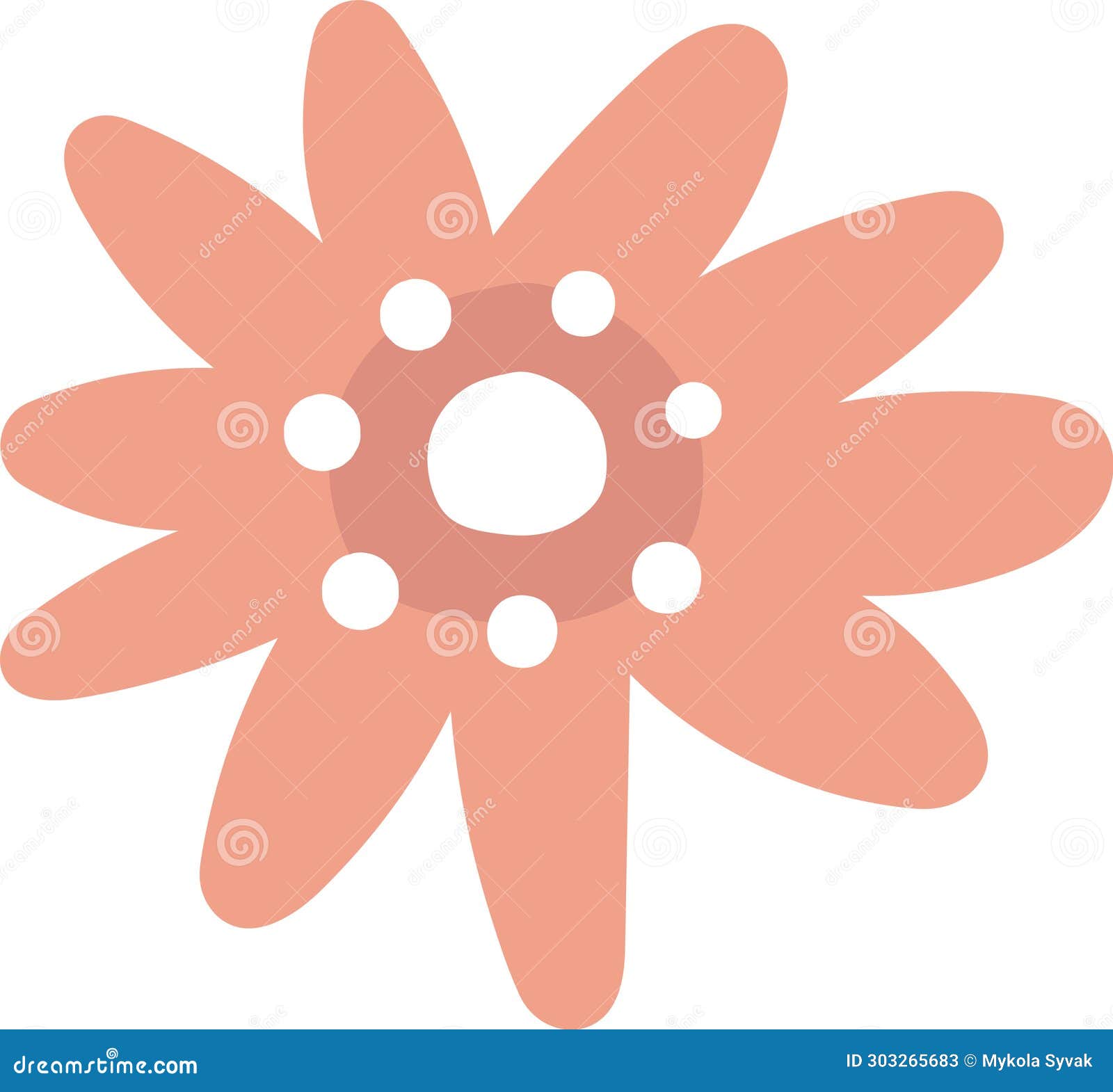 Abstract Flower Head stock vector. Illustration of spring - 303265683