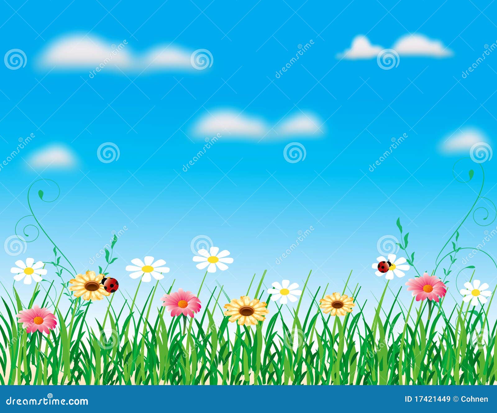 Abstract Flower Illustration Flower Spring Summer Stock Illustration ...