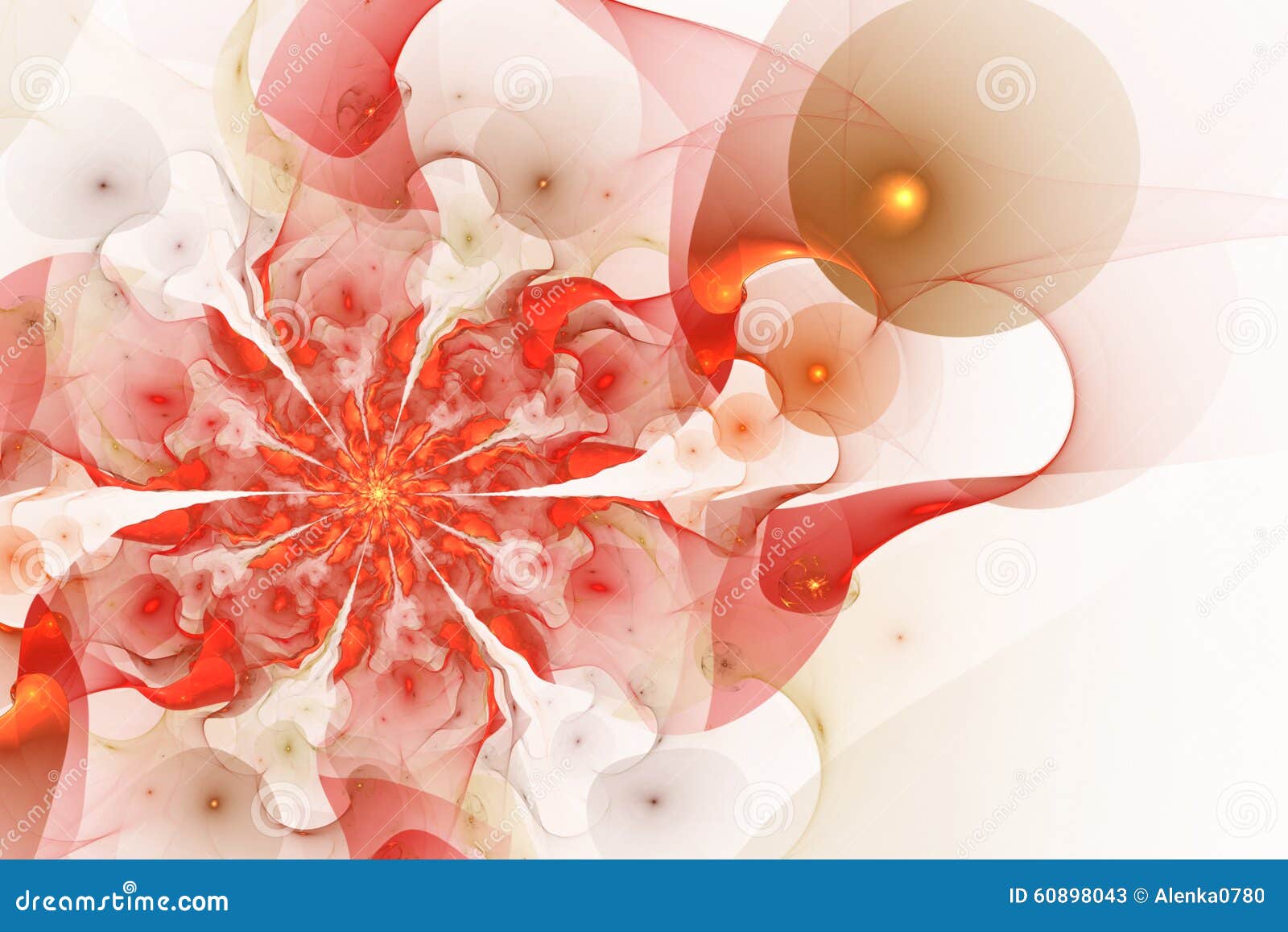 Abstract Flower on a Light Background Stock Illustration - Illustration ...