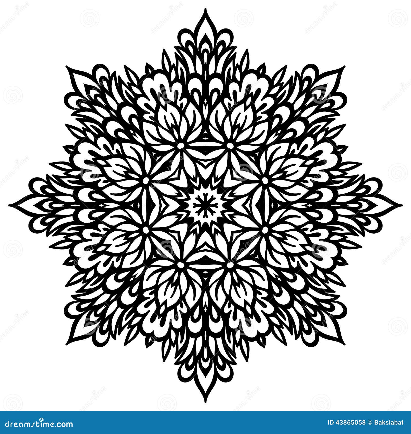 Abstract Flower Mandala. Decorative Element for Stock Vector ...
