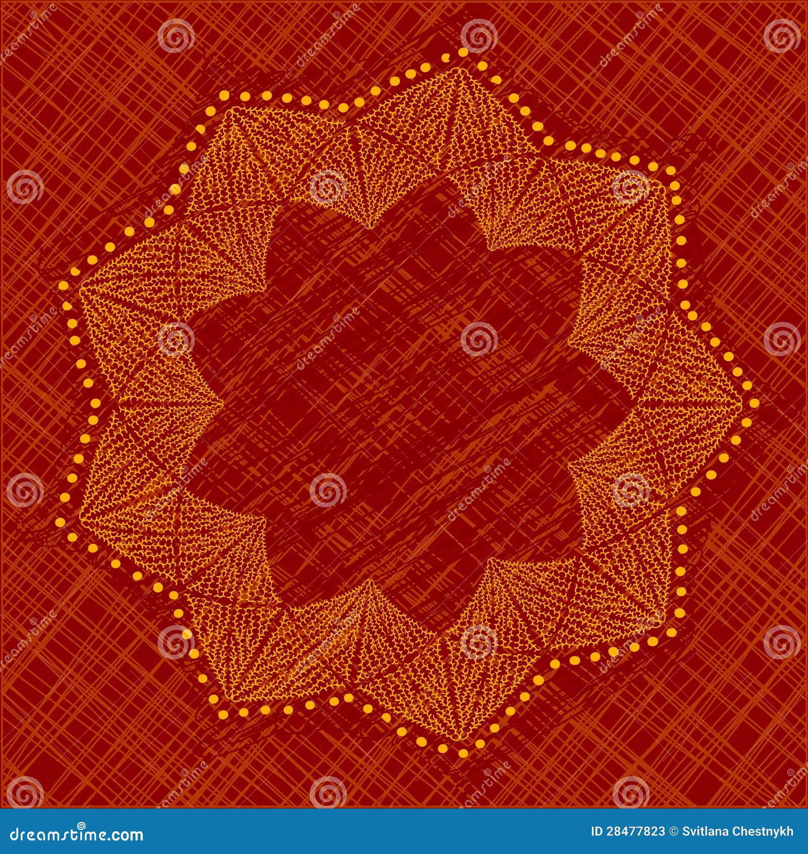 Abstract Flower with Nine Petals Stock Vector - Illustration of retro ...