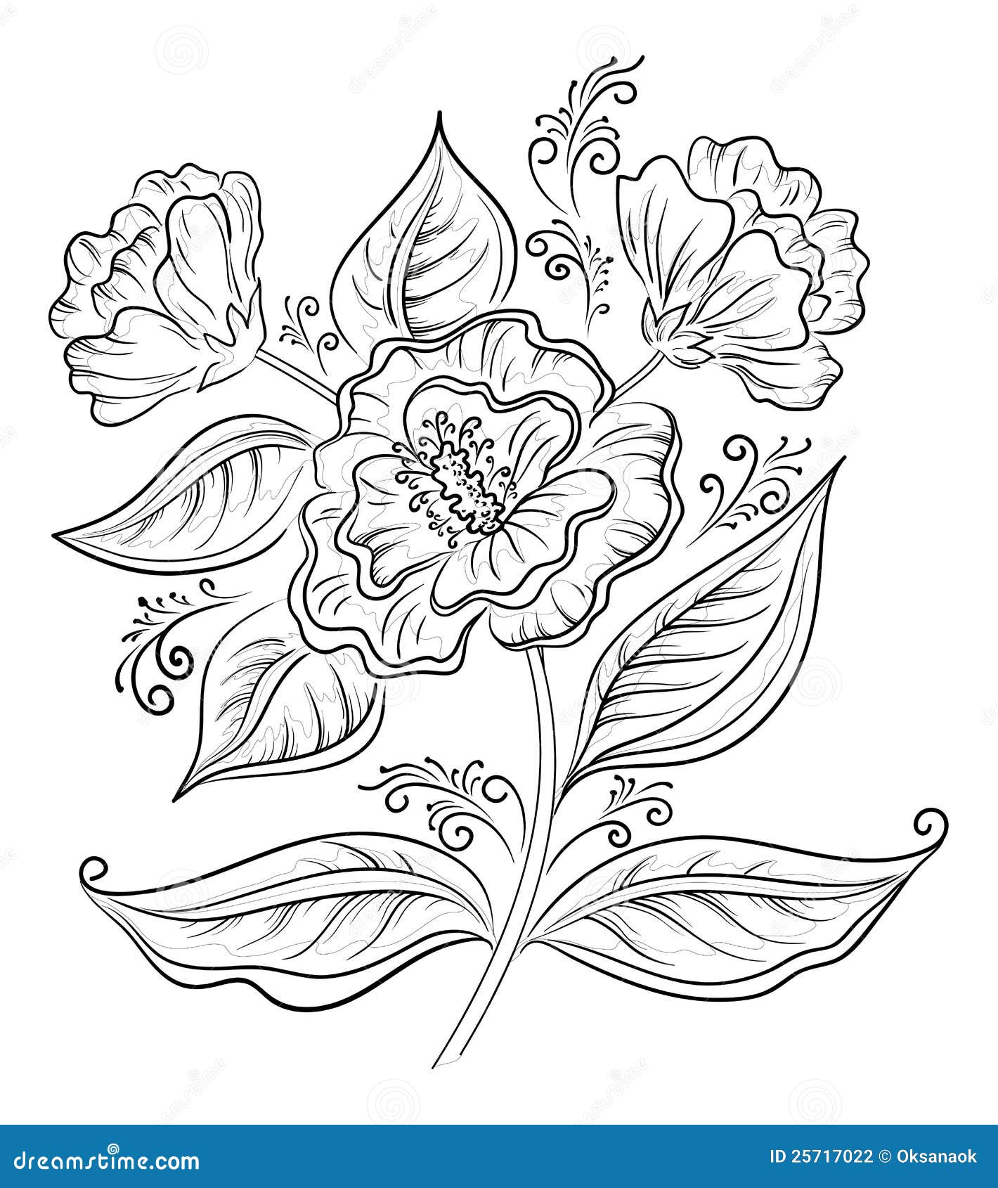 Abstract flower, outline stock vector. Illustration of isolated - 25717022 Abstract flower, outline stock vector. Illustration of isolated - 25717022