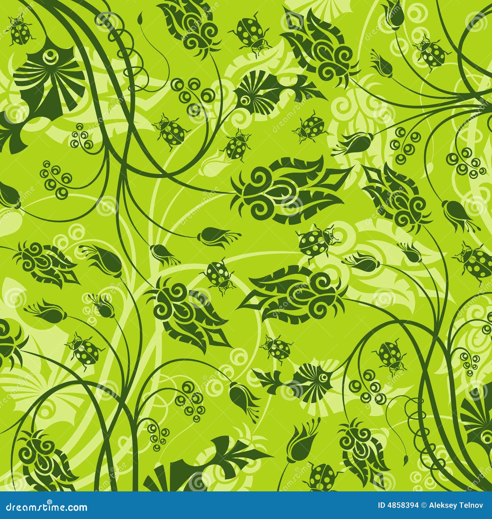 Abstract flower pattern stock vector. Illustration of natural - 4858394