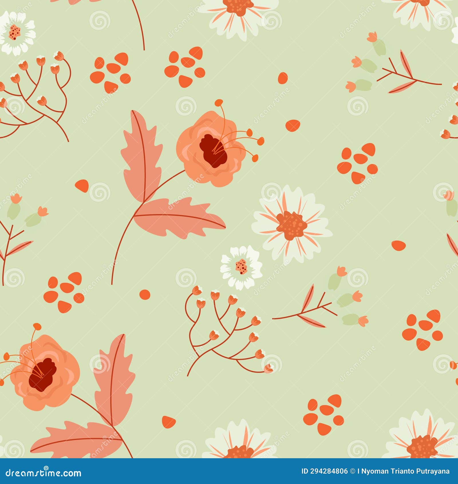 Abstract Flower Pattern Background. Stock Vector - Illustration of ...