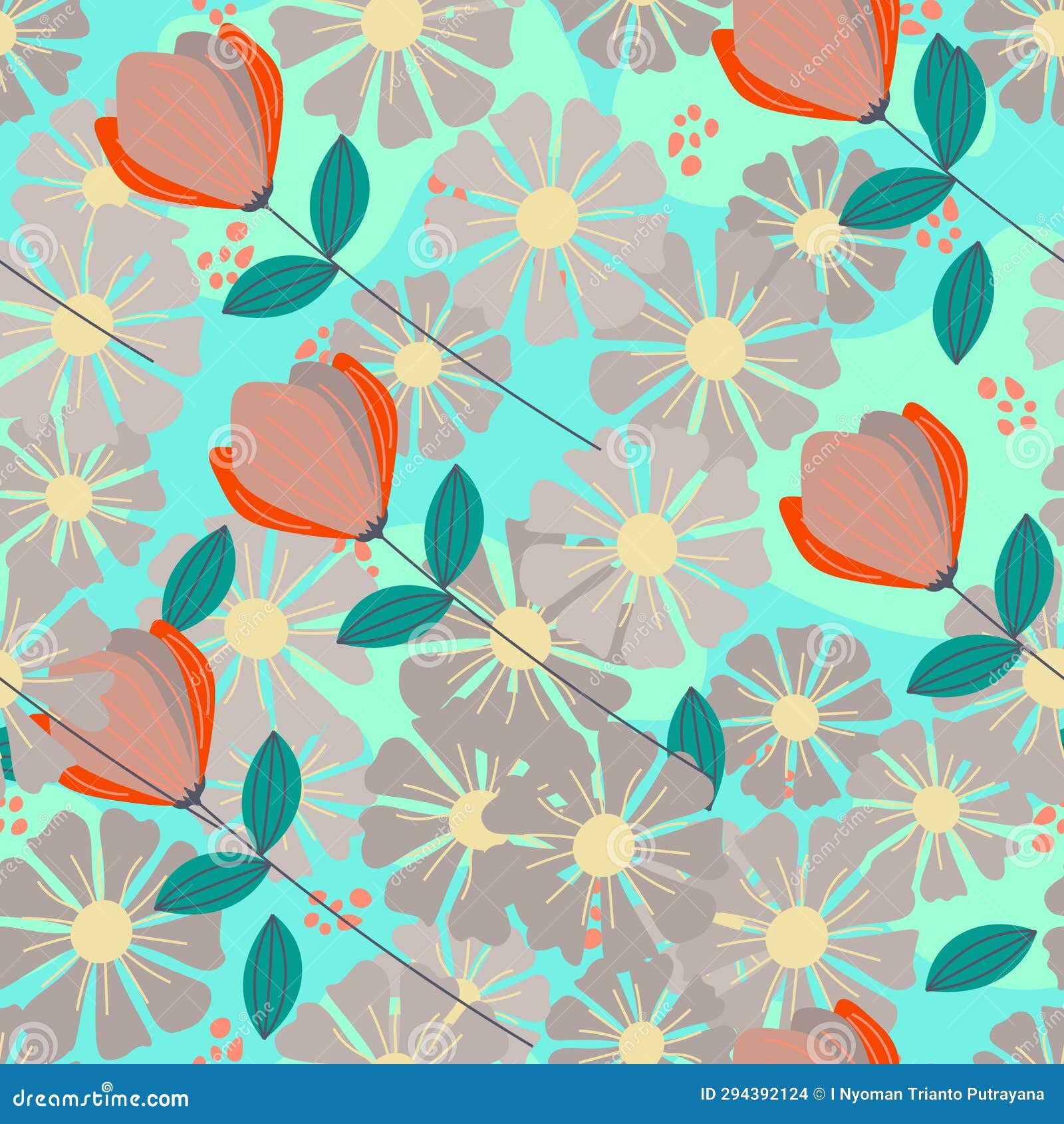 Abstract Flower Pattern Background. Stock Vector - Illustration of ...