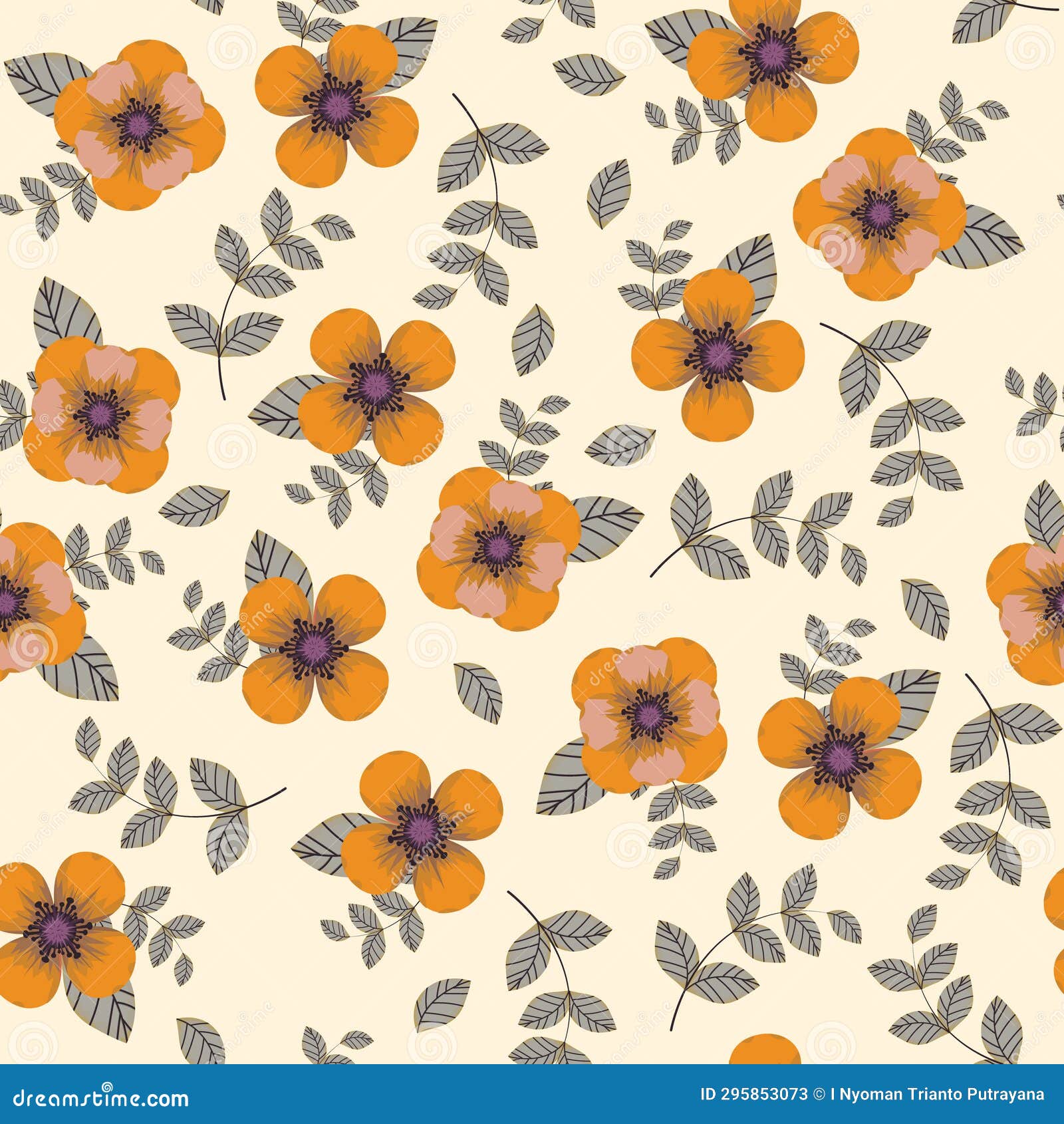 Abstract Flower Pattern Background. Stock Illustration - Illustration ...