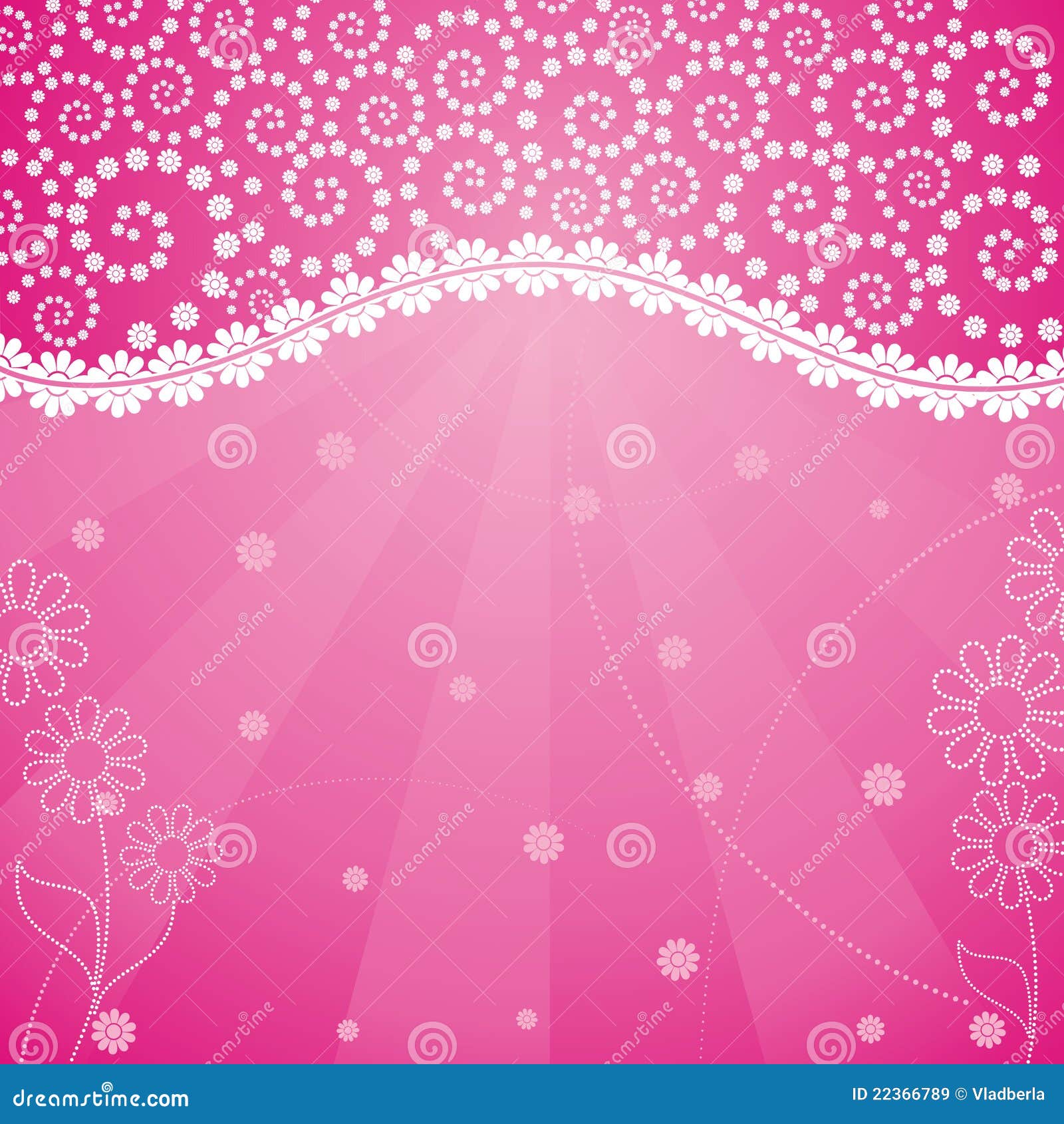Abstract flower pink frame stock vector. Illustration of congratulation ...
