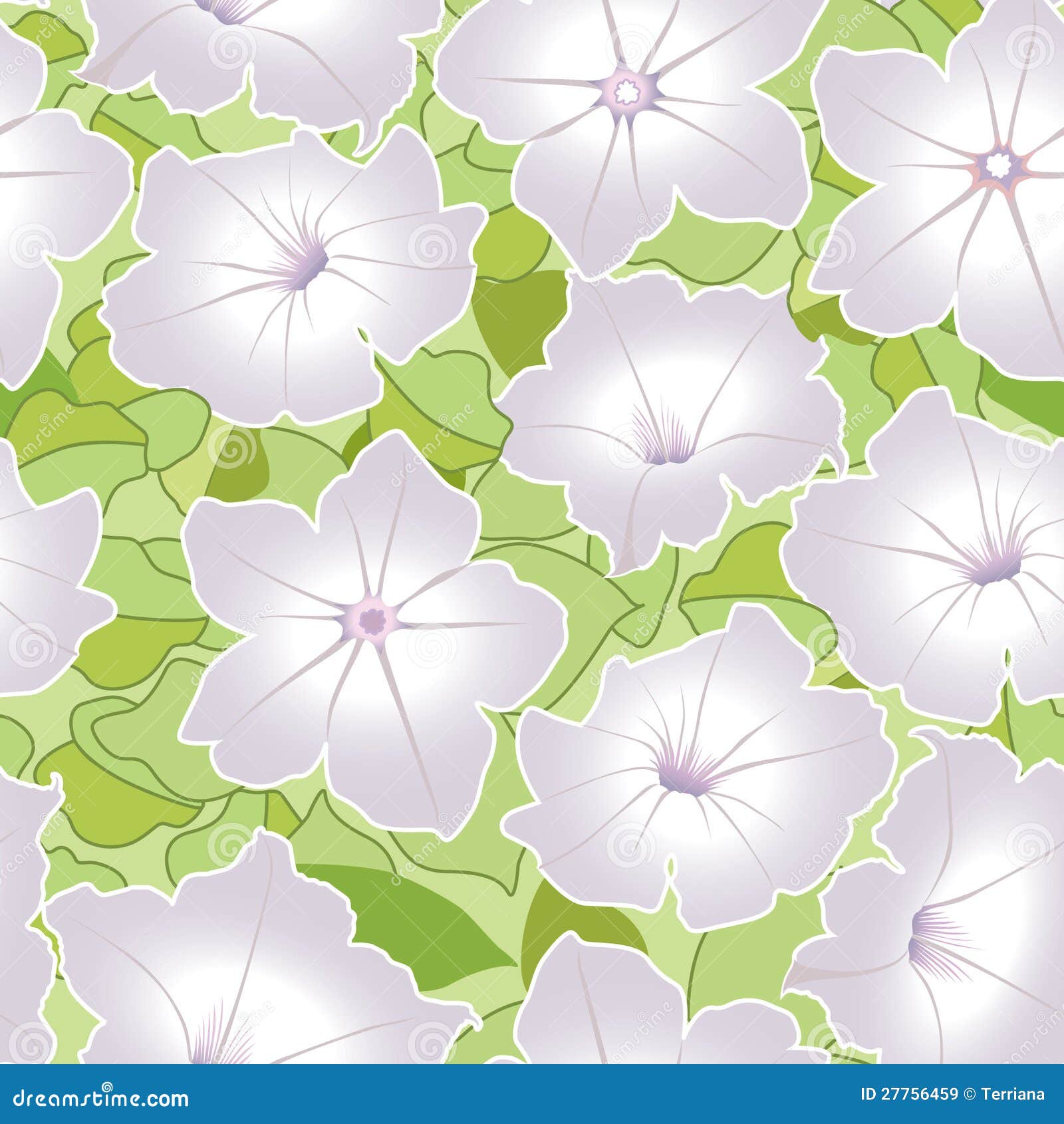 Abstract Flower Seamless Vector Background Texture Stock Vector ...