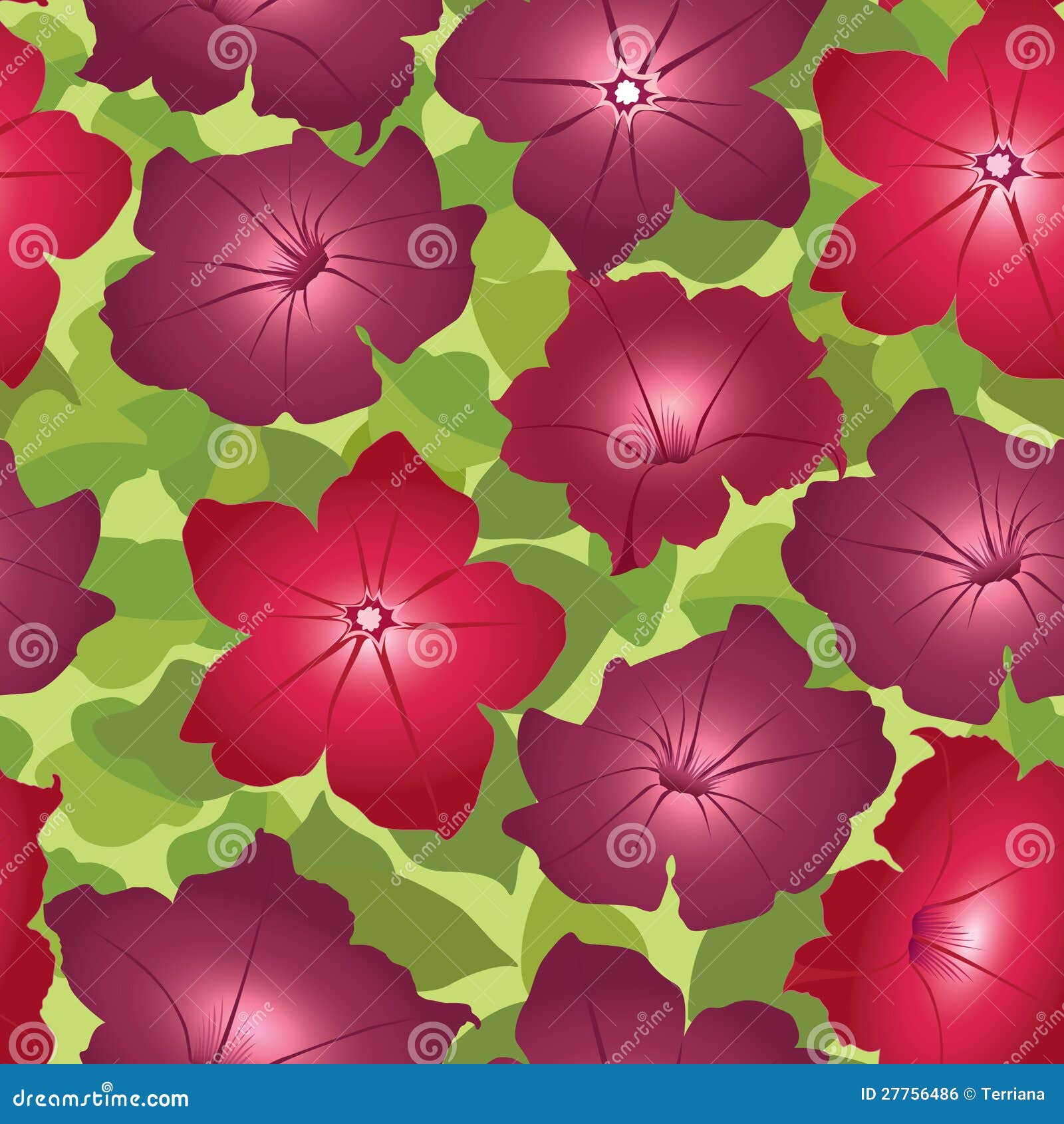 Abstract Flower Seamless Vector Background Texture Stock Vector ...