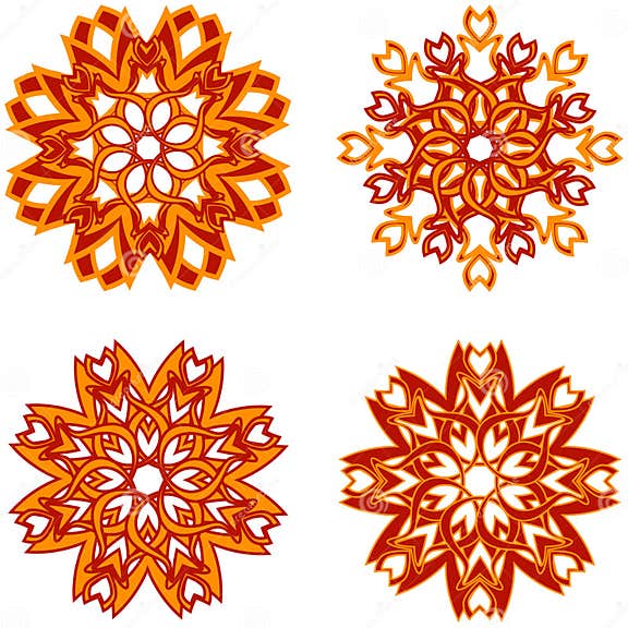 Abstract flower set stock vector. Illustration of beauty - 12129081