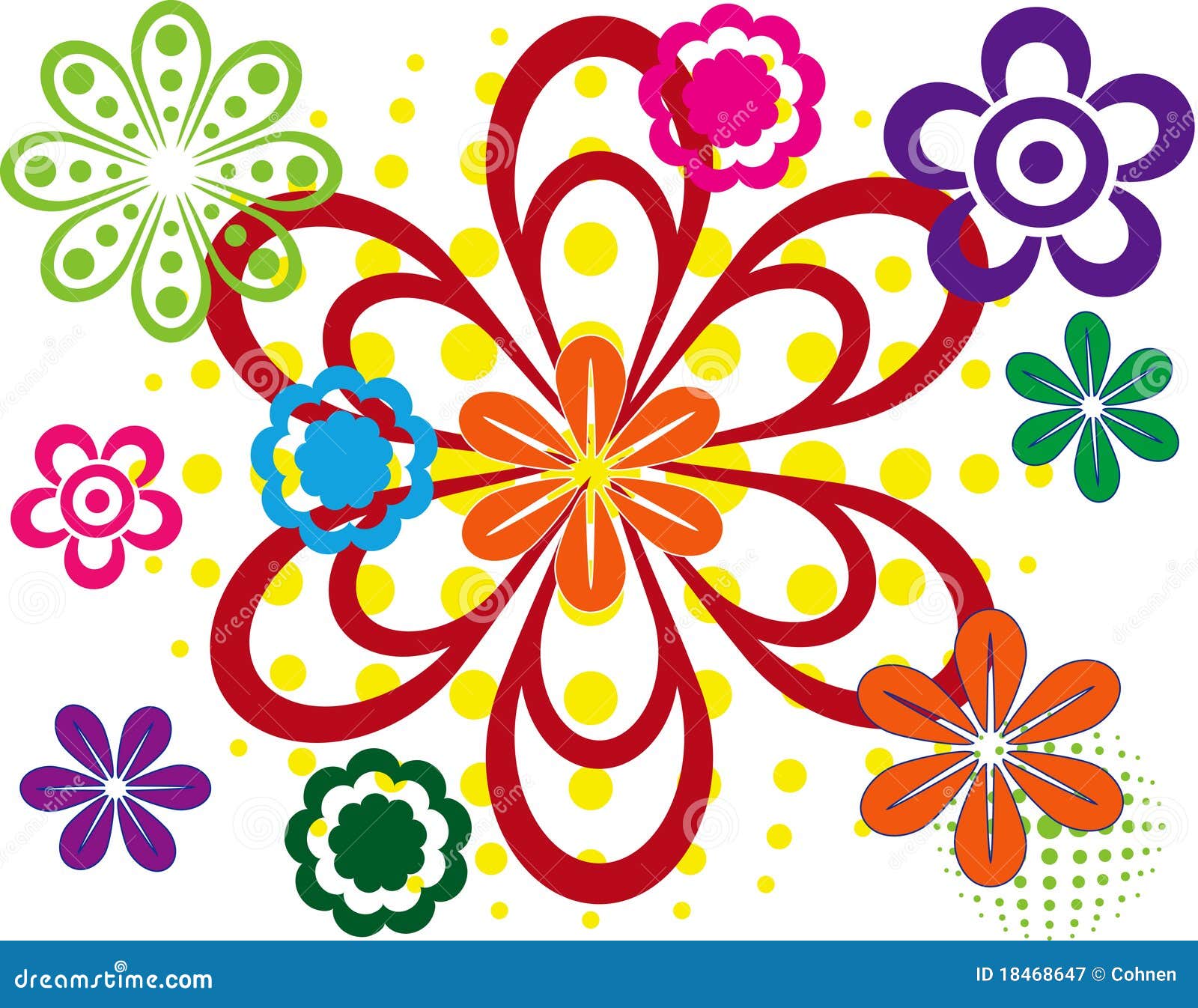 Abstract Flower Spring Illustration Stock Vector - Illustration of ...