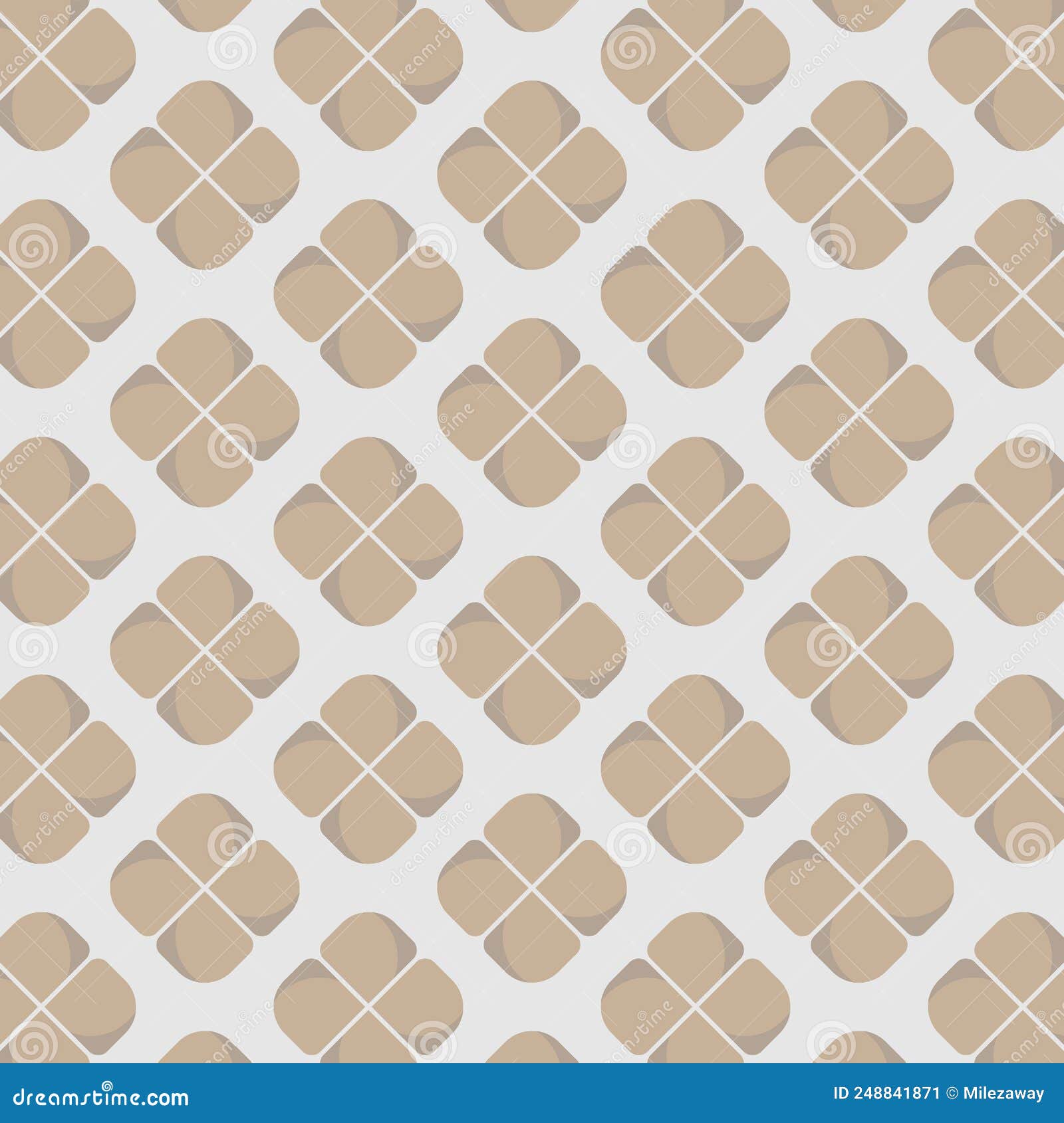 Abstract Flower Vector Pattern, Repeating Abstract Flower of Four Petal ...