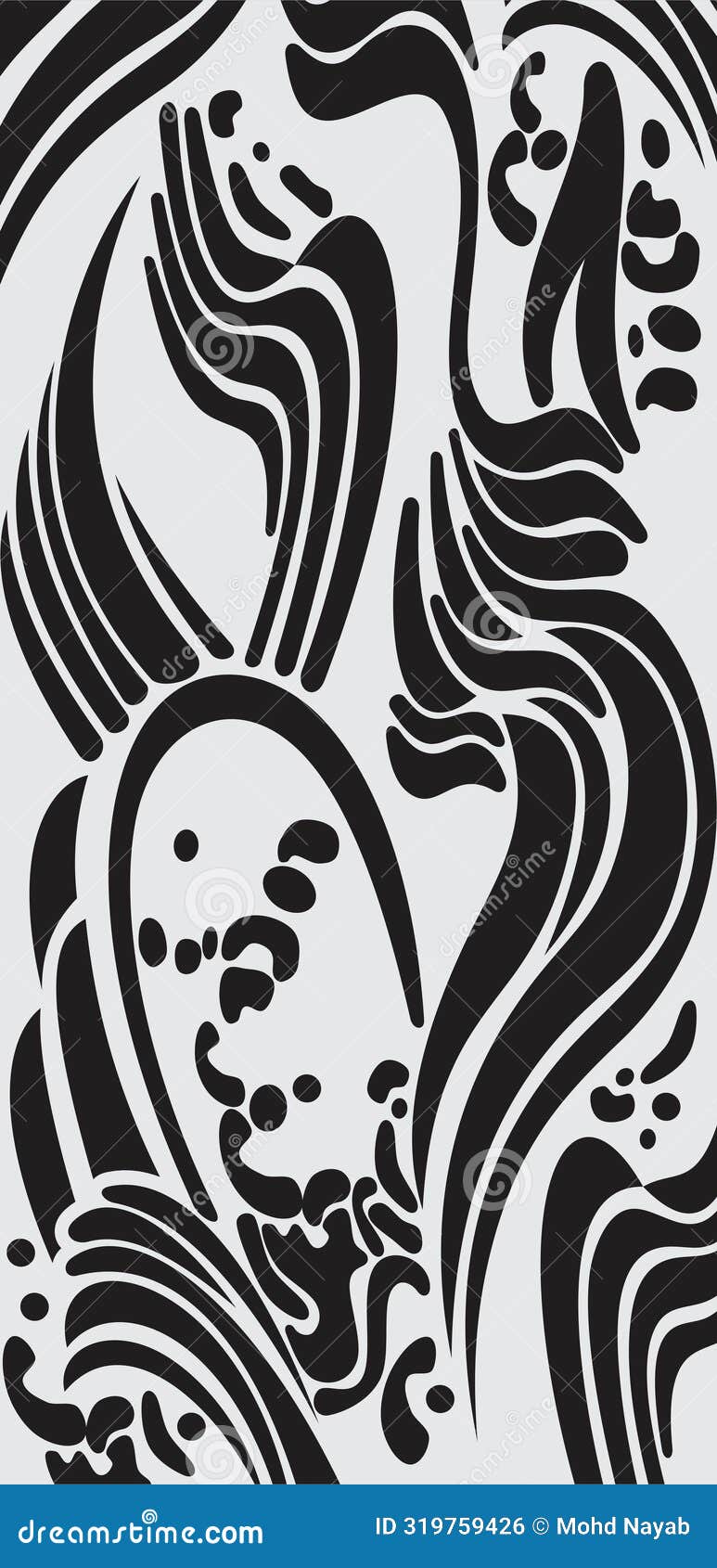 Abstract Flower and Vines Vector Illustration CDR X6 Stock Vector ...