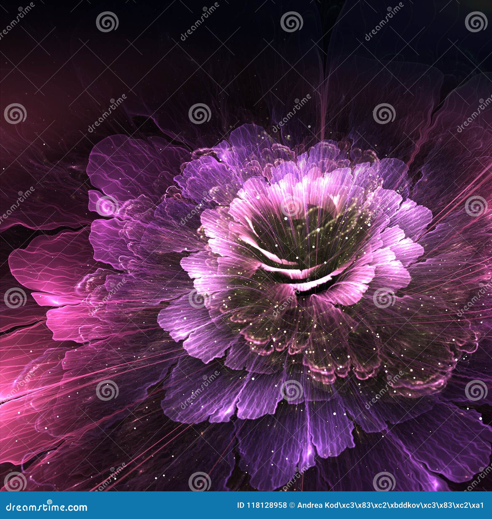 Abstract Flower, Computer Generated Graphic Stock Illustration ...