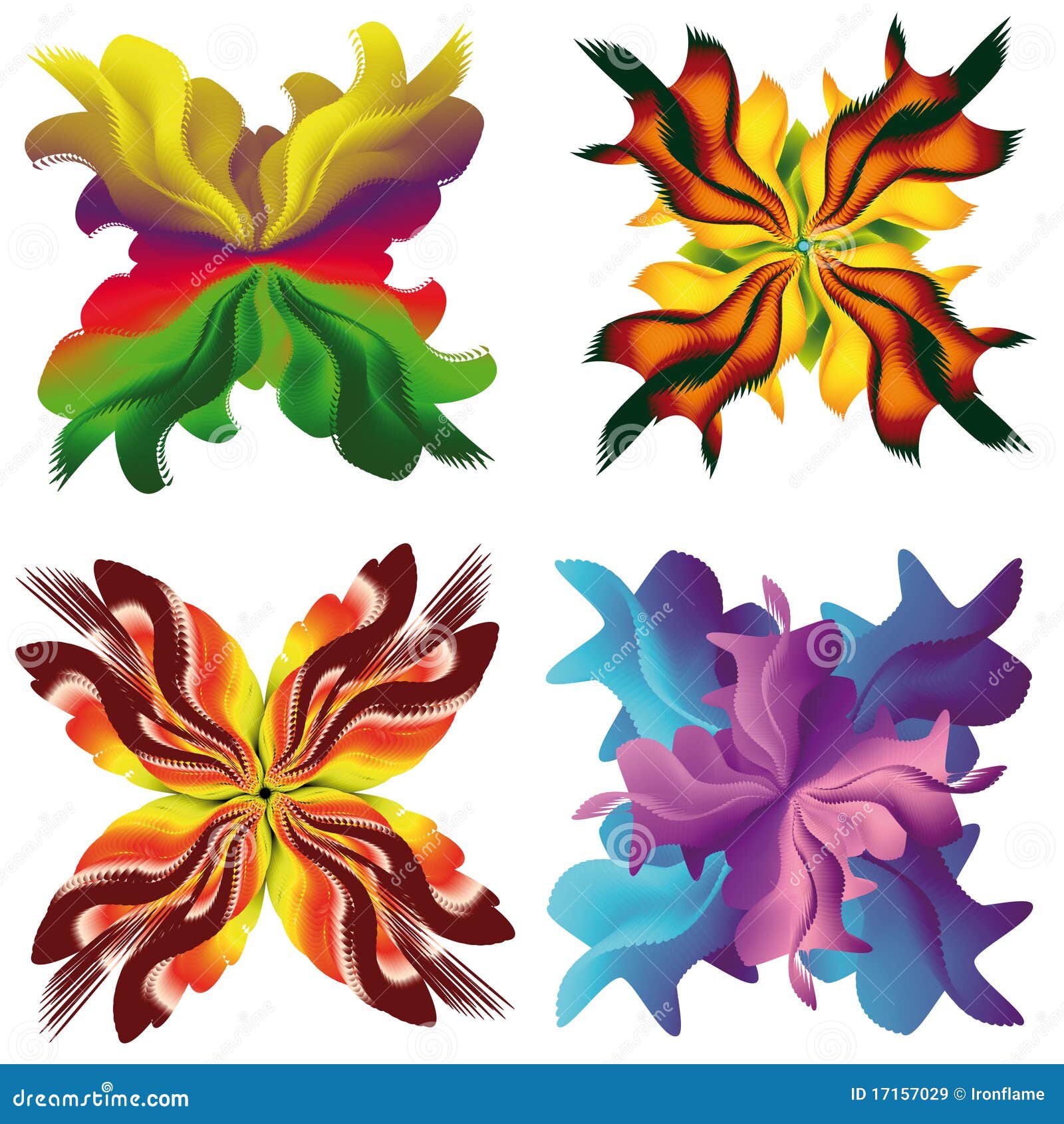 Abstract flowers stock vector. Illustration of elements - 17157029