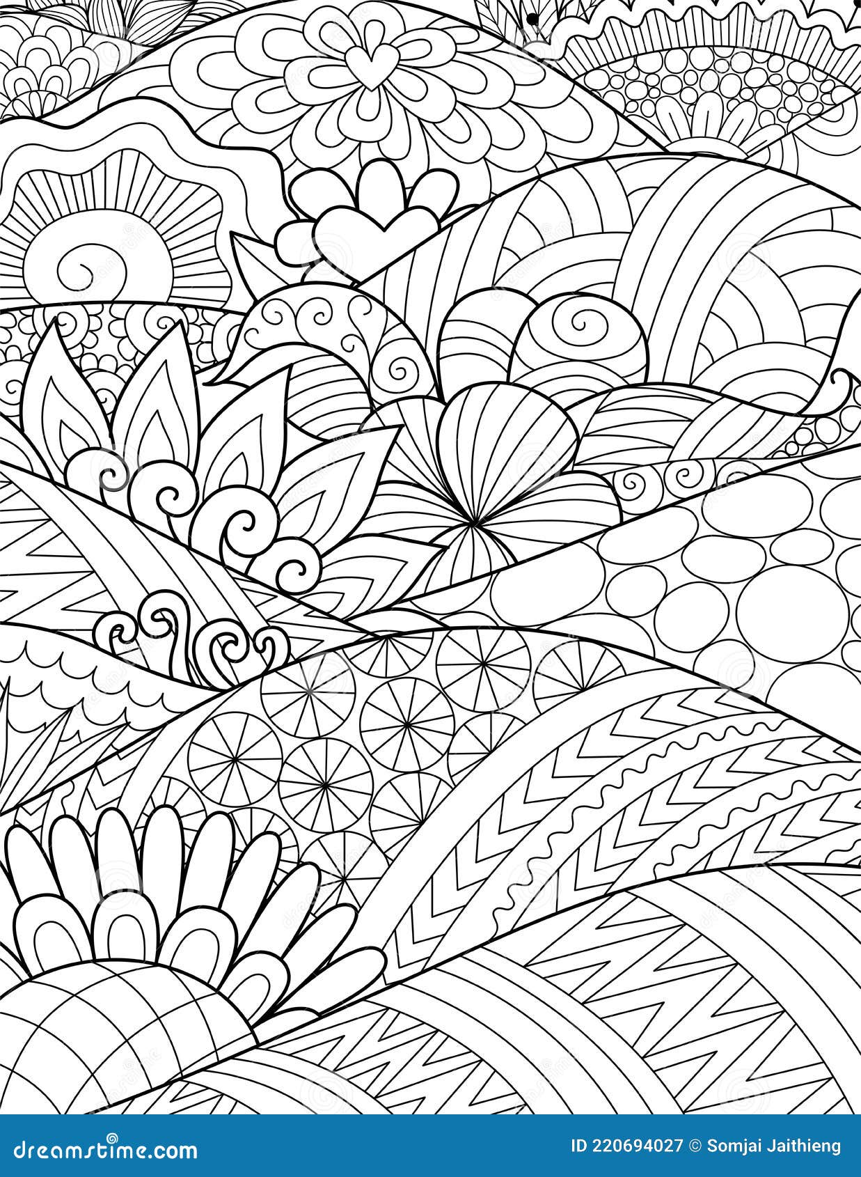 Abstract Flower Coloring Pages