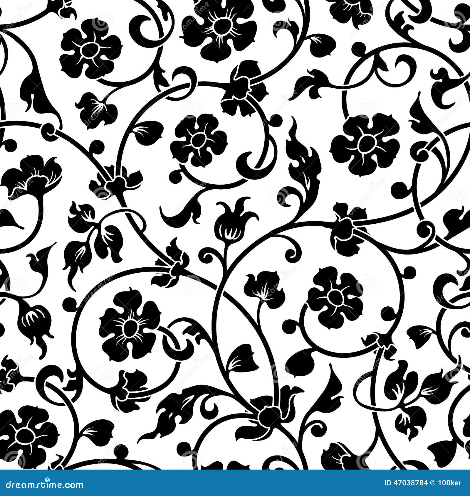 Baroque Seamless Pattern. Damask Ornamental Vector Background. Floral ...