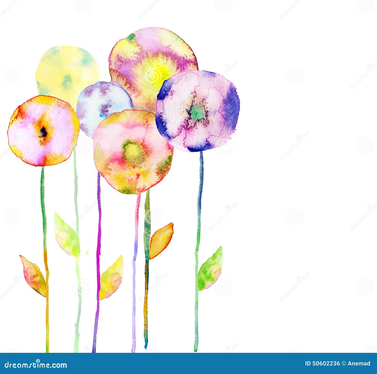 Abstract Flowers Composition Stock Illustration - Illustration of ...