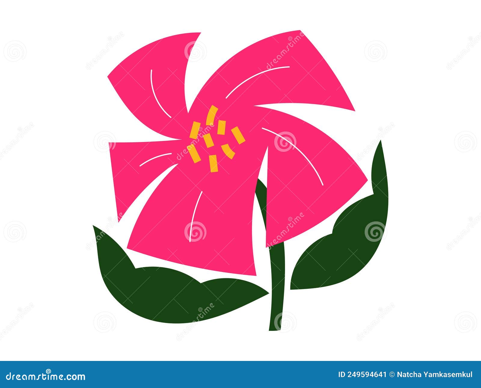 Abstract Flowers Hand Drawn Shapes and Doodle Design Elements Stock ...