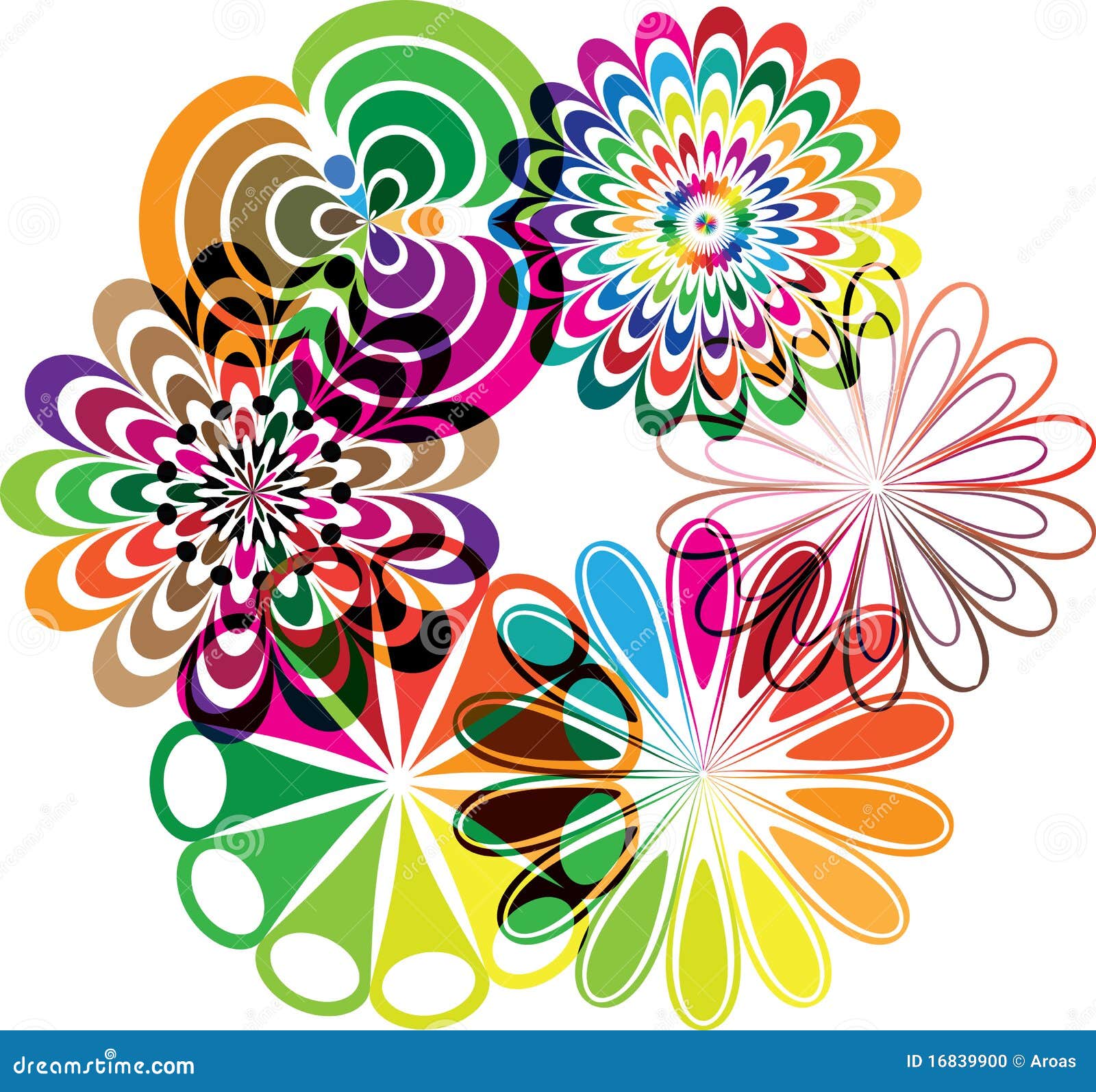 Abstract Flowers Illustration Stock Vector - Illustration of nature ...