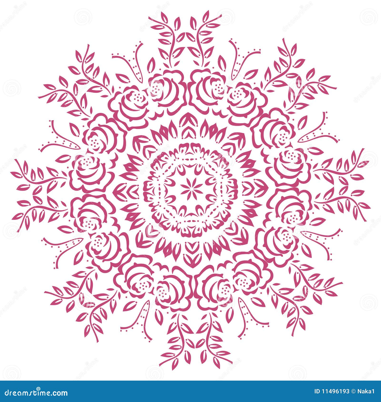Abstract flowers mandala stock illustration. Illustration of delicate ...