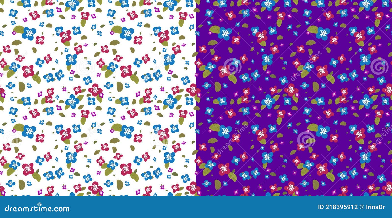 Abstract Flowers Scattered Pattern Stock Vector - Illustration of ...