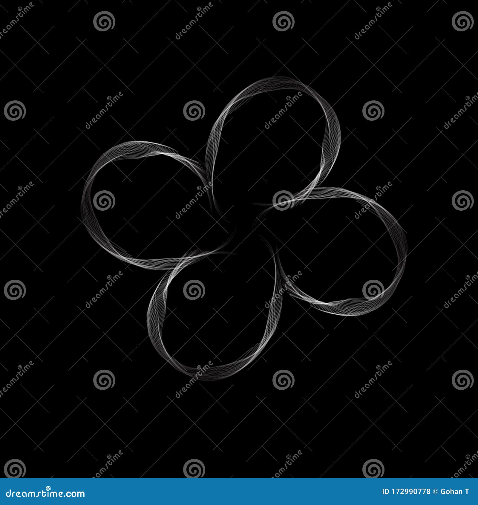 Abstract Flowers Shaped Vector Set with Spirograph Technique Design for ...