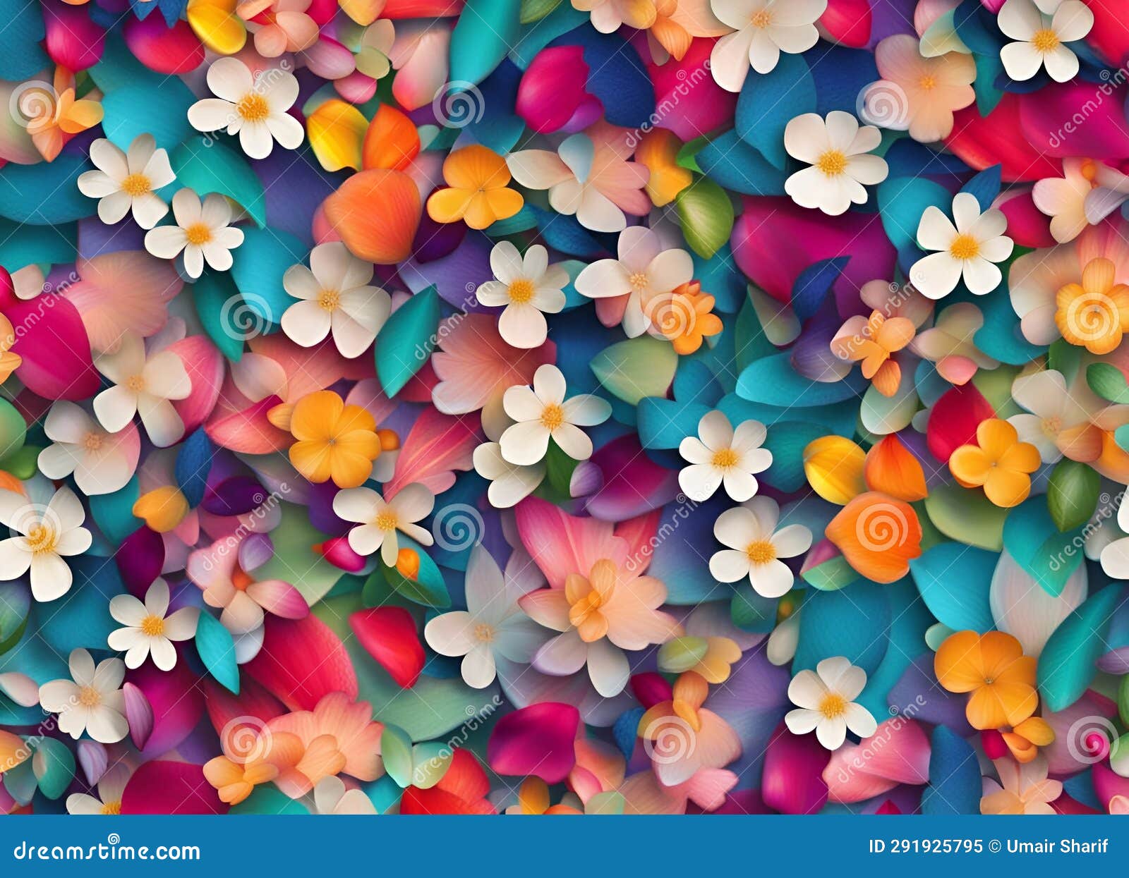 Abstract Flowers Texture Background Stock Illustration - Illustration ...