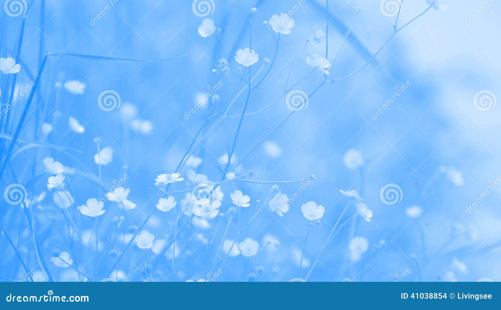 Abstract Flowery Background Blue Stock Photo - Image of decorated ...