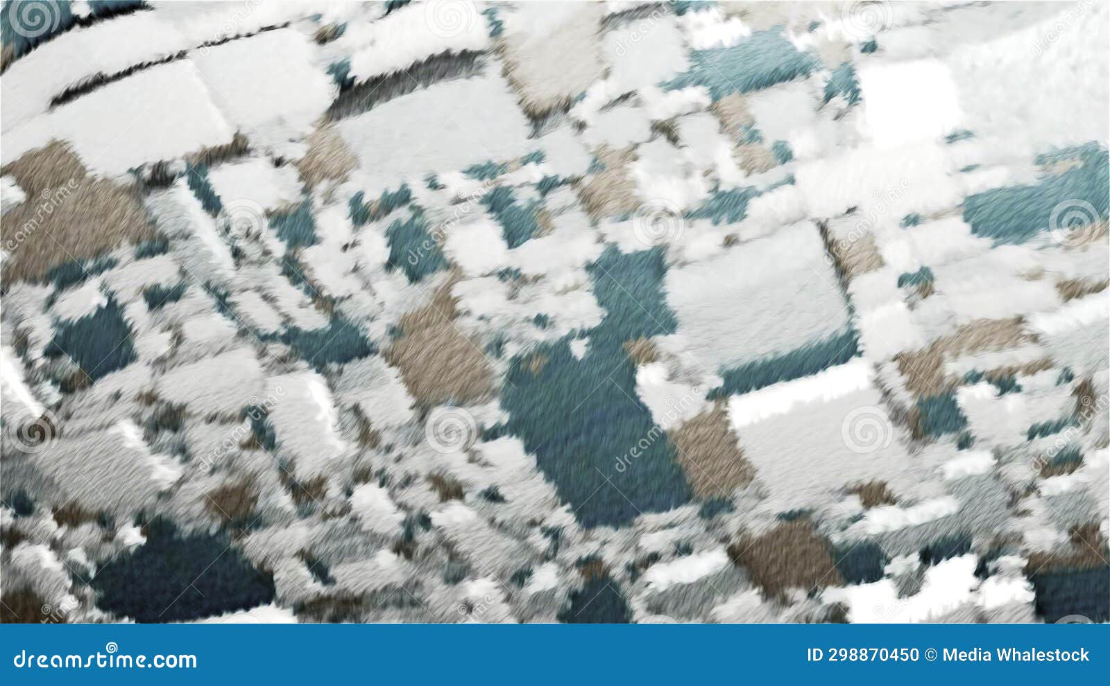 Abstract Flowing Blurred Pixelated Objects. Motion. Big and Small Cubes ...