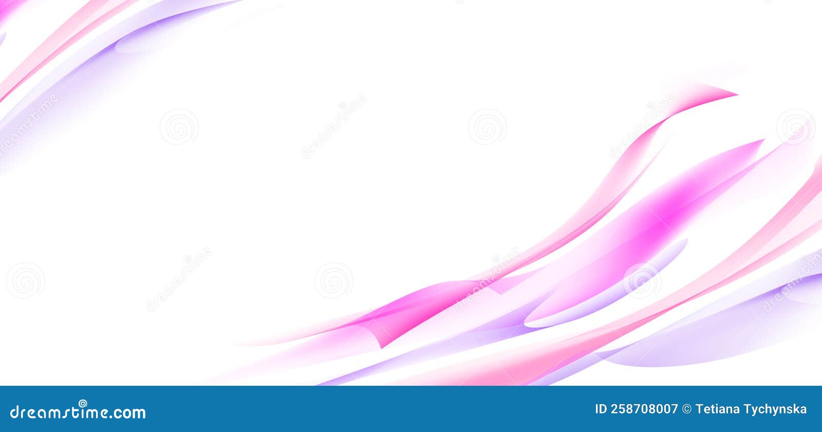 Abstract Flowing Colorful Waves on White Background. Copy Space Stock ...