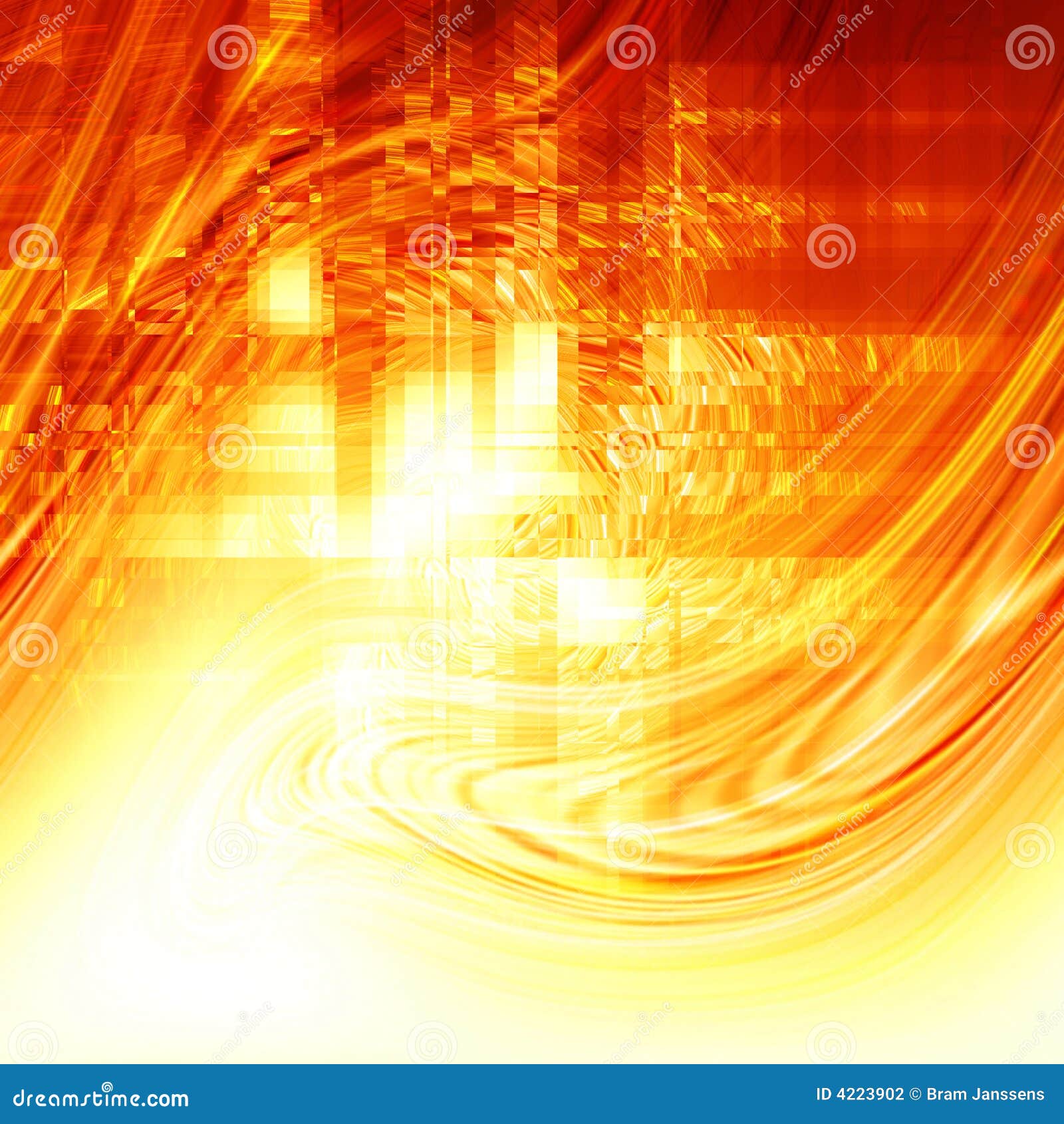 Abstract Flowing Fire Background Stock Illustration - Illustration of ...