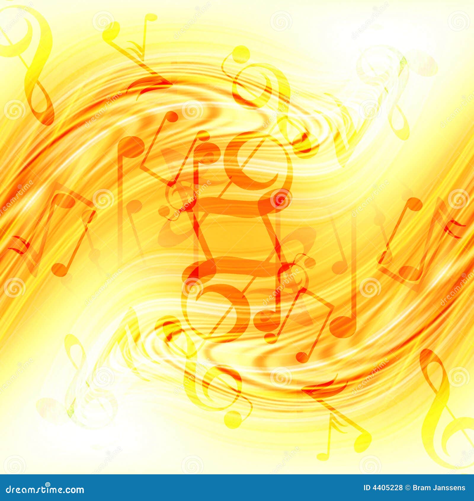 Abstract Flowing Fire Background with Notes Stock Illustration ...