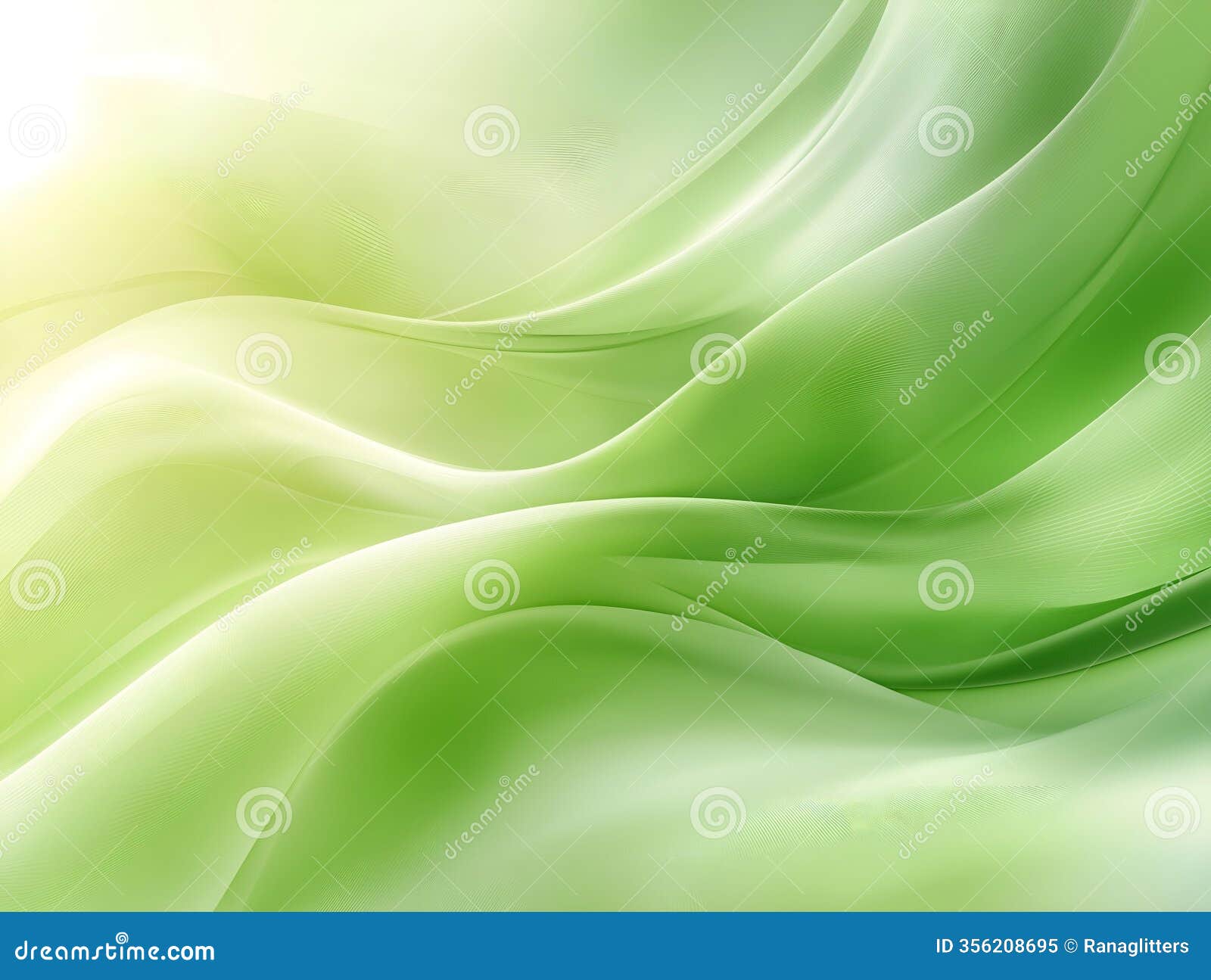 Abstract Flowing Light Green Waves Soft Texture Subtle Light Ethereal ...