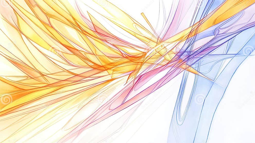 Abstract Flowing Lines in Warm Colors Create a Dynamic and Vibrant ...