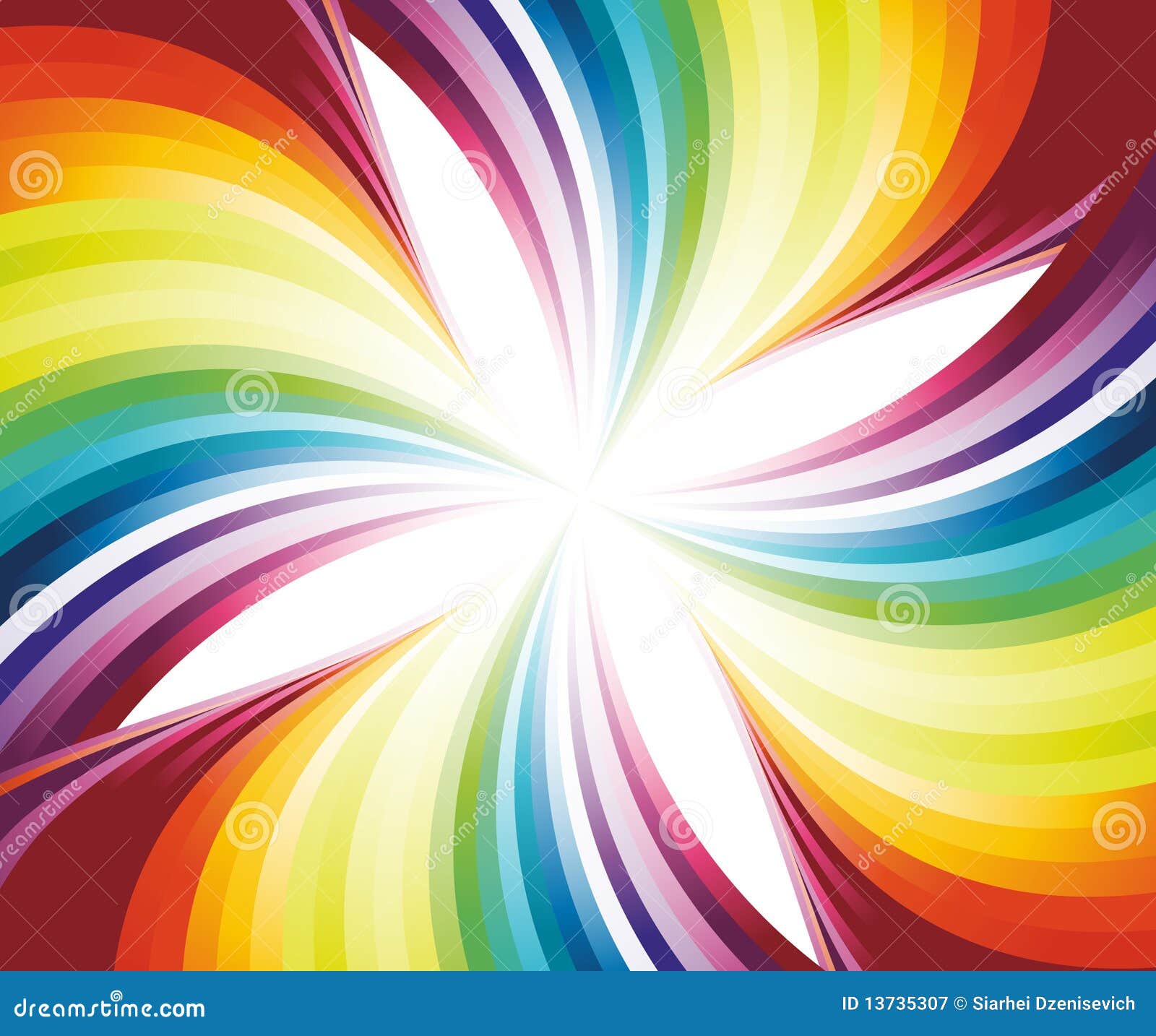 Abstract Flowing Rainbow Stream Stock Vector - Illustration of ...