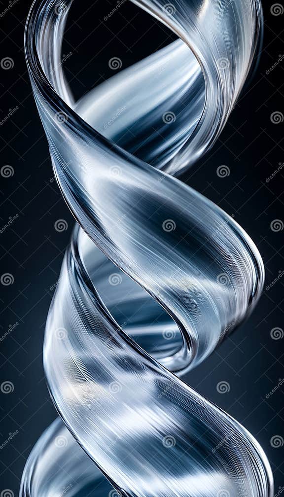 Abstract Flowing Silver Fluid, Dynamic Waves, Metallic Liquid Shape on ...