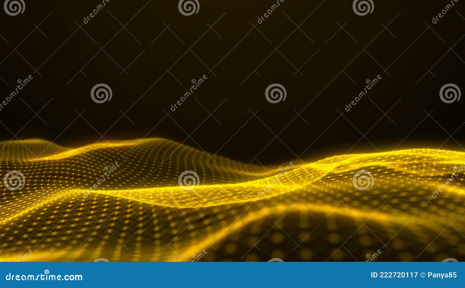 Abstract Flowing Smooth Plexus Fractal Waves Background. Grid, Mesh of Dots and Lines. Stock ...